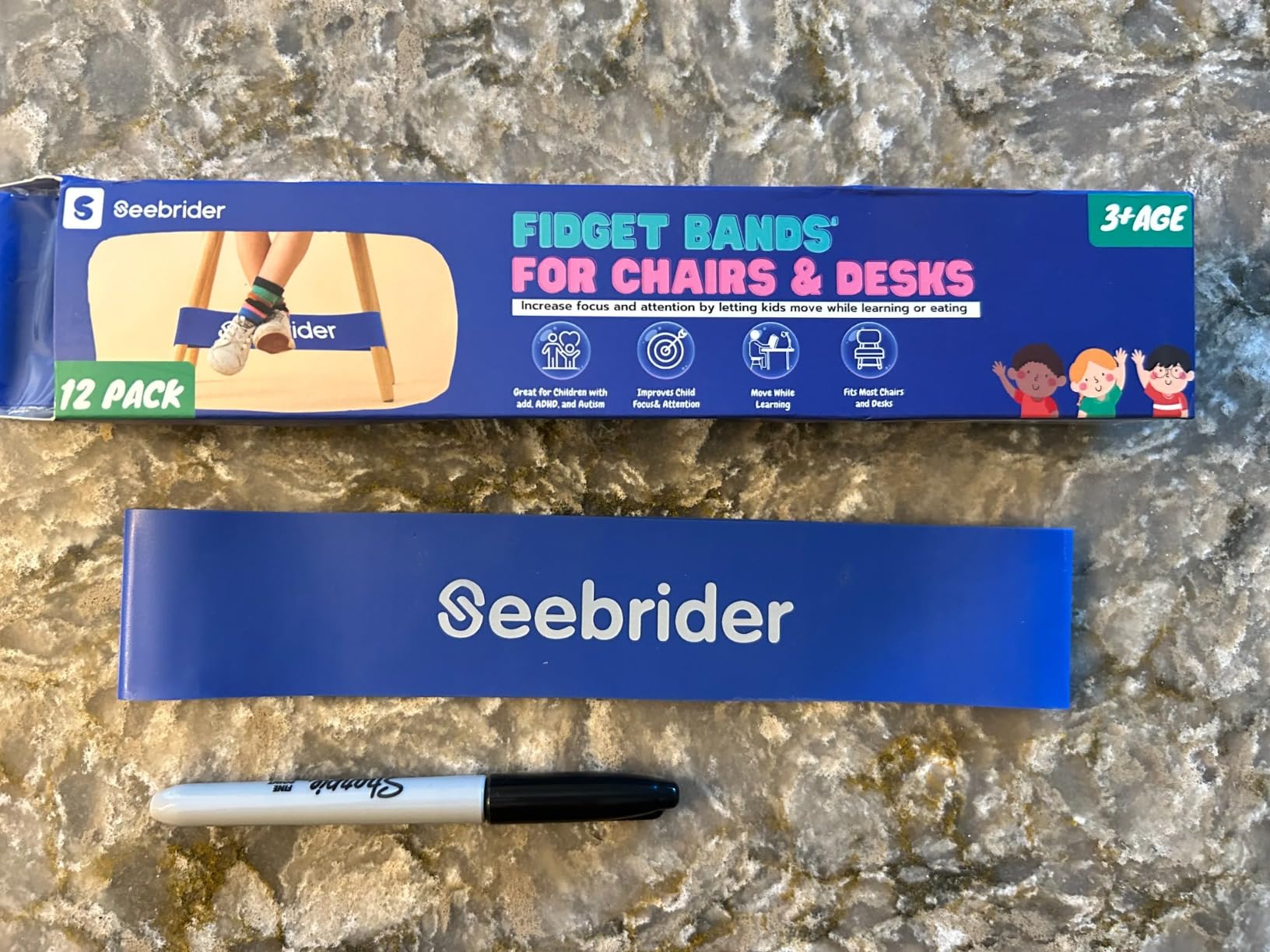 Amazon.com : SEEBRIDER Fidget Bands for Classroom Chairs, 4 PCS Chair ...