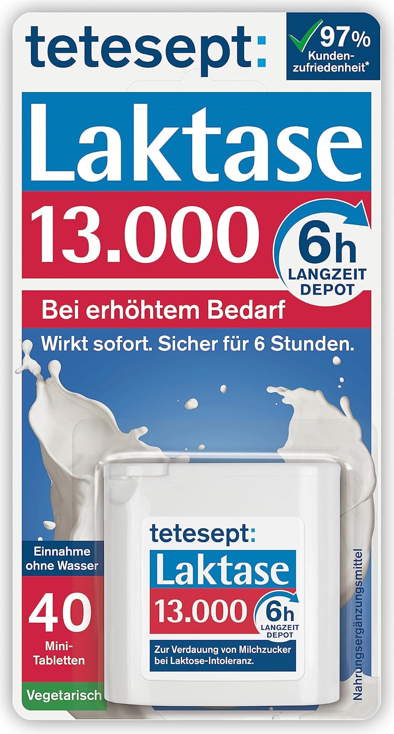 tetesept Laktase 13.000 – 1 Dose à 40 Stück – Laktasetabletten bei ...