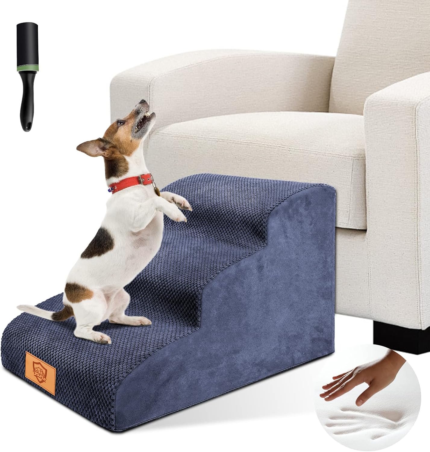 Amazon.com : OZD Portable Dog Ladder, 3 Tiers High Density Foam Dog ...