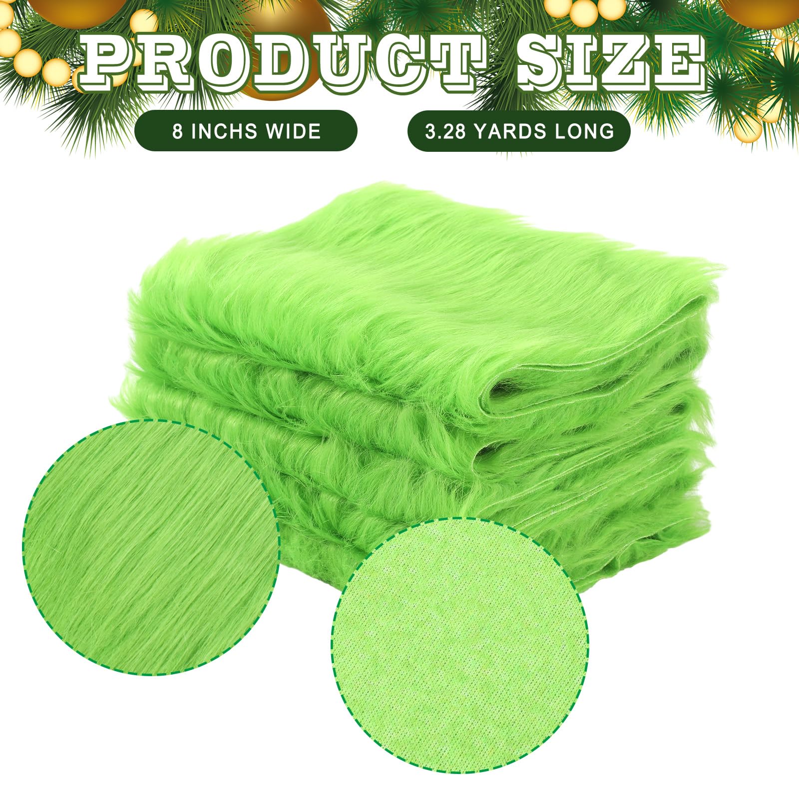 Snapklik.com : Syhood Wide Christmas Faux Fur Ribbon Trim Fabric Roll ...