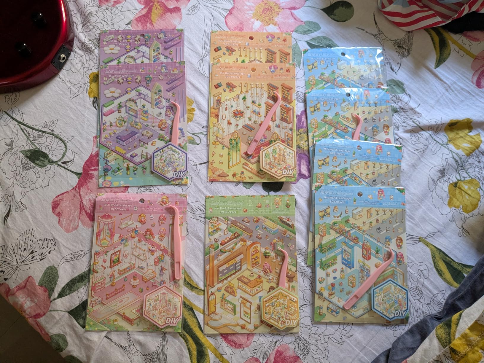 Birthday Popper DIY Miniature World 3D Stickers with Play Scenes as ...