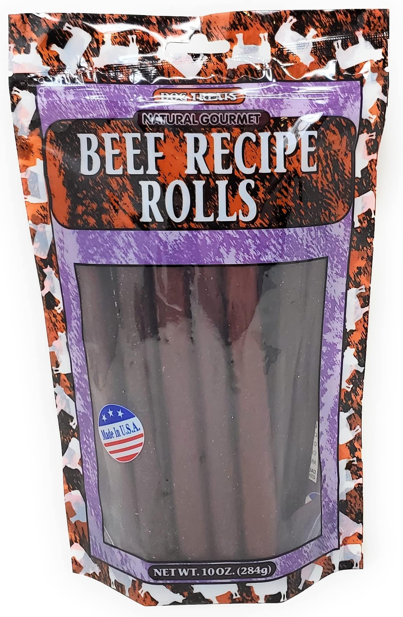 Amazon.com : Natural Gourmet Beef Recipe Rolls Dog Treat, Made in USA ...