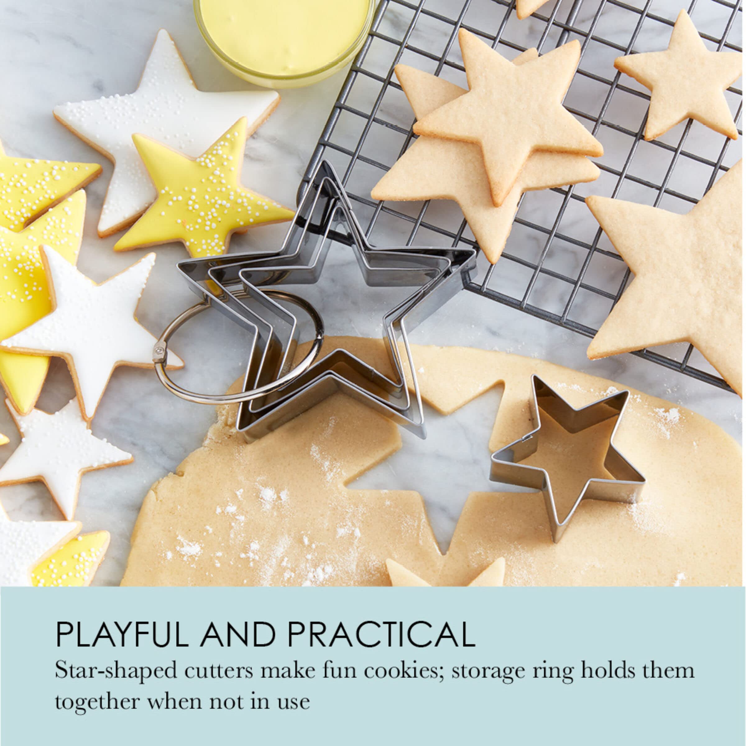 Snapklik.com : Chicago Metallic Stainless Steel Star Shape Cutters