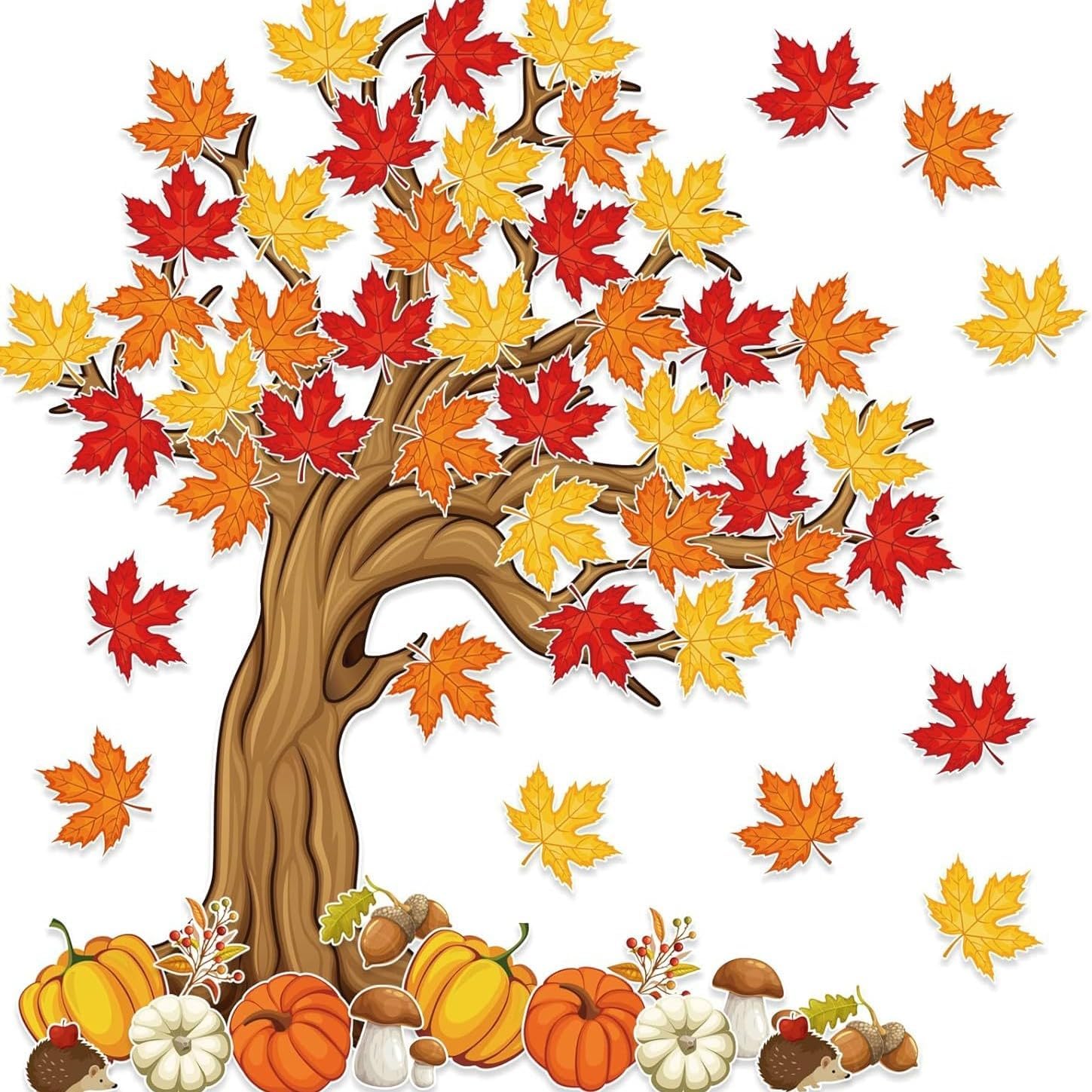 Amazon.com: Generic Fall Bulletin Board Decorations Set, Autumn ...