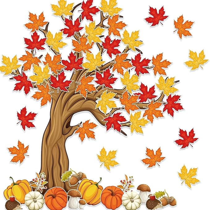 Amazon.com: Generic Fall Bulletin Board Decorations Set, Autumn ...