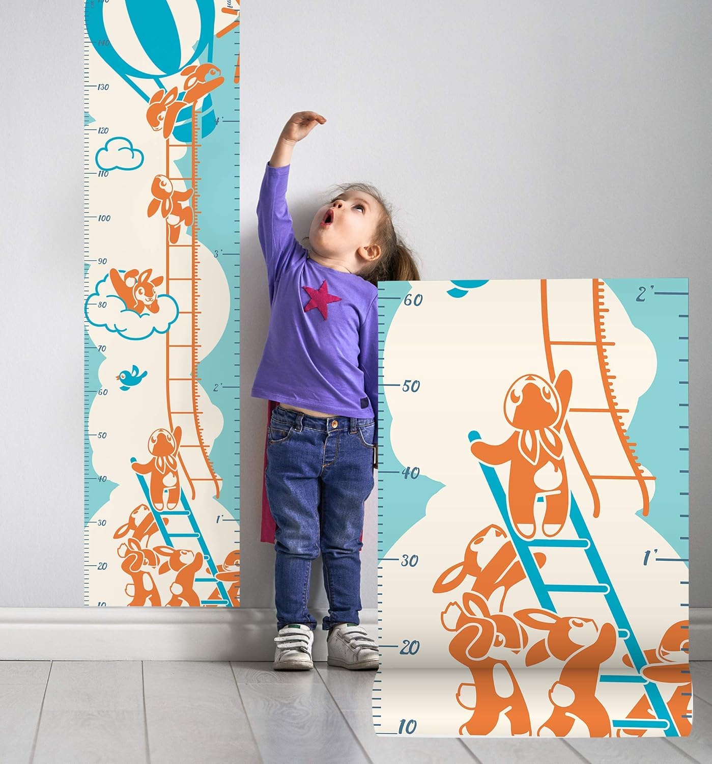 Amazon.com: Murwall Kids Wall Decal Height Chart Wall Sticker Height ...