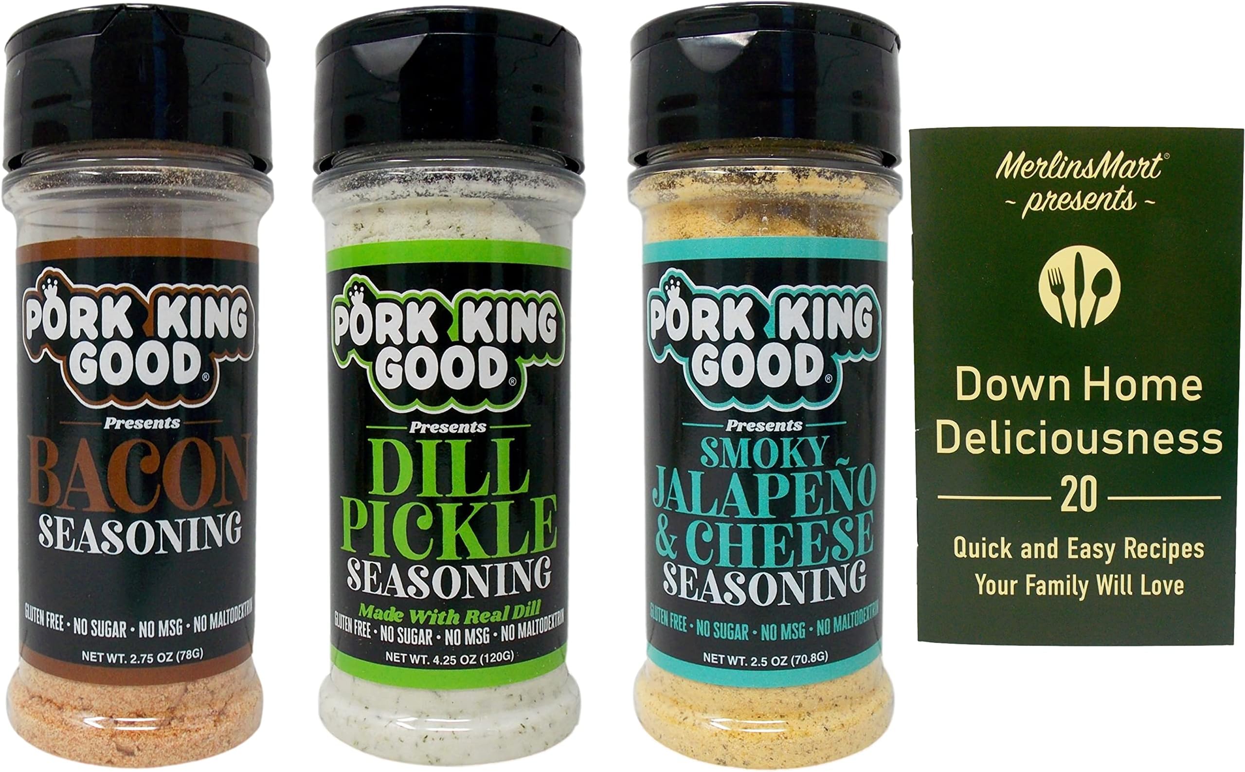 Amazon.com : Pork King Good Seasoning Rub 3 Flavor Variety - (1) Each ...
