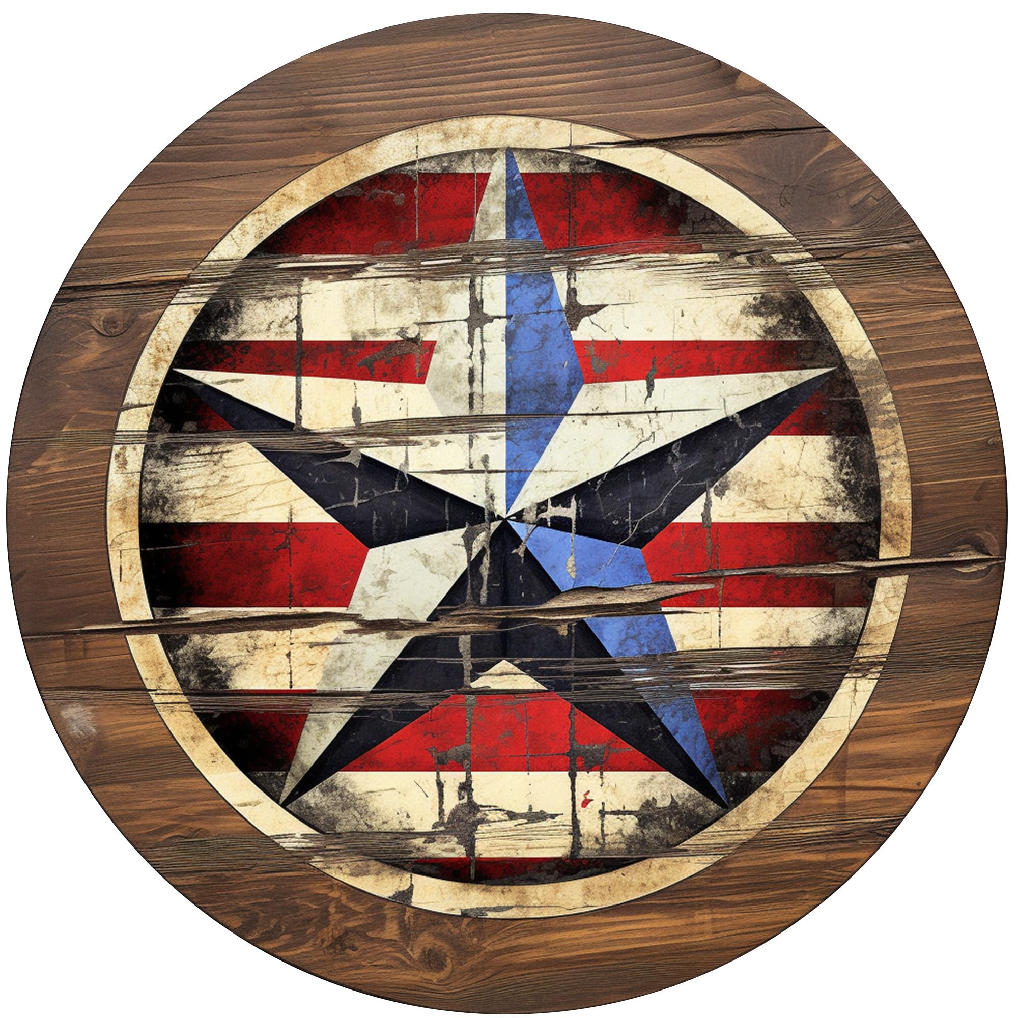 Amazon.com: Rustic Wall Decor Wall Plaque Sign Round Metal Tin Sign ...