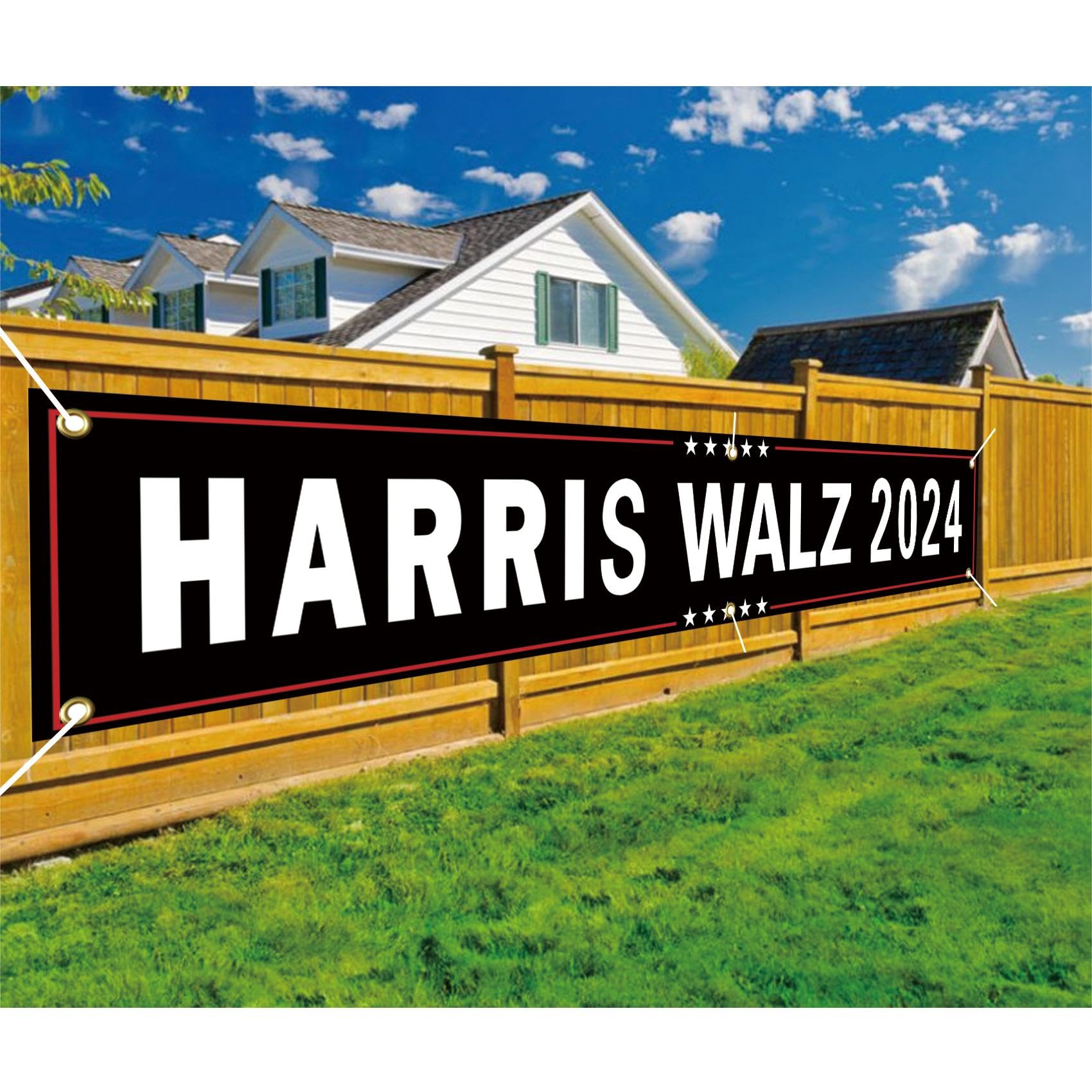 Amazon.com : Harris Waltz 2024 Banner 120 x 20in Kamala Harris Tim Walz ...
