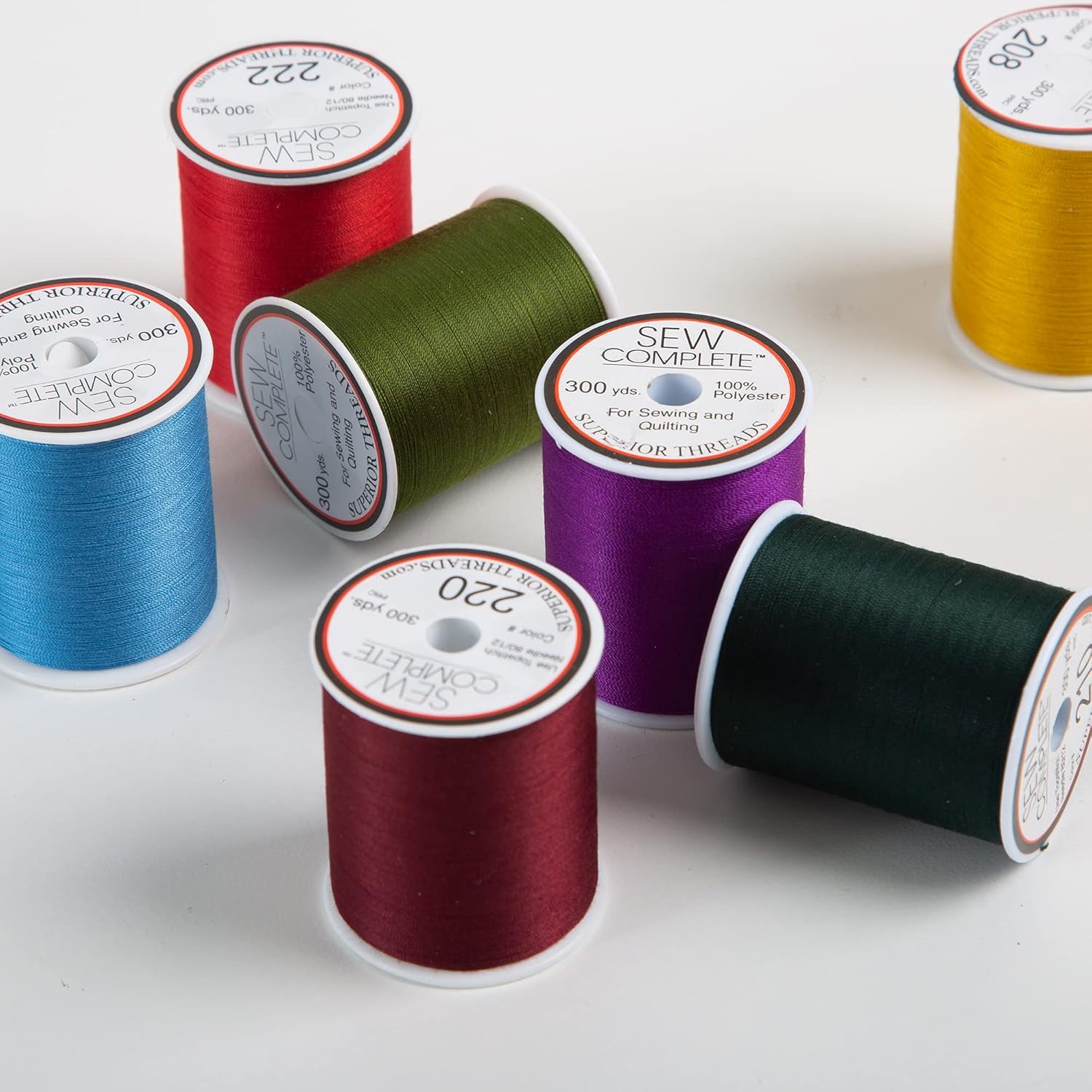 Superior Threads conjunto completo de hilo 50 WT de poliéster para ...