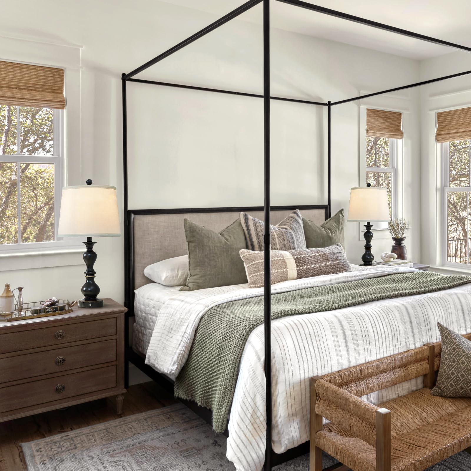 Dungoo 26" Touch Control Farmhouse Table Lamps Set of 2, 3-Way Dimmable ...