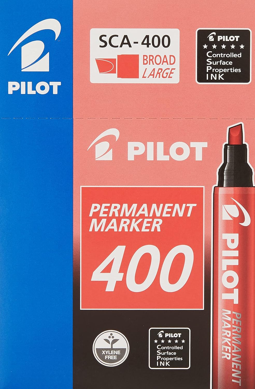 Pilot SCA-400 Permanent Marker Chisel Red 12pcs: Buy Online at Best ...