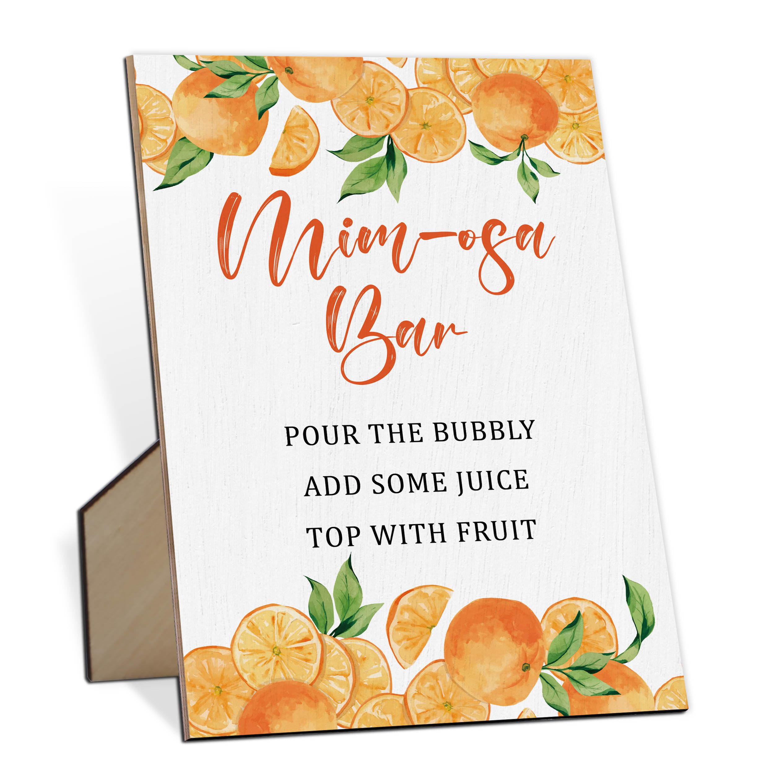 Amazon.com: Mim-osa Bar Baby Shower Sign, Orange Citrus Gender Neutral ...