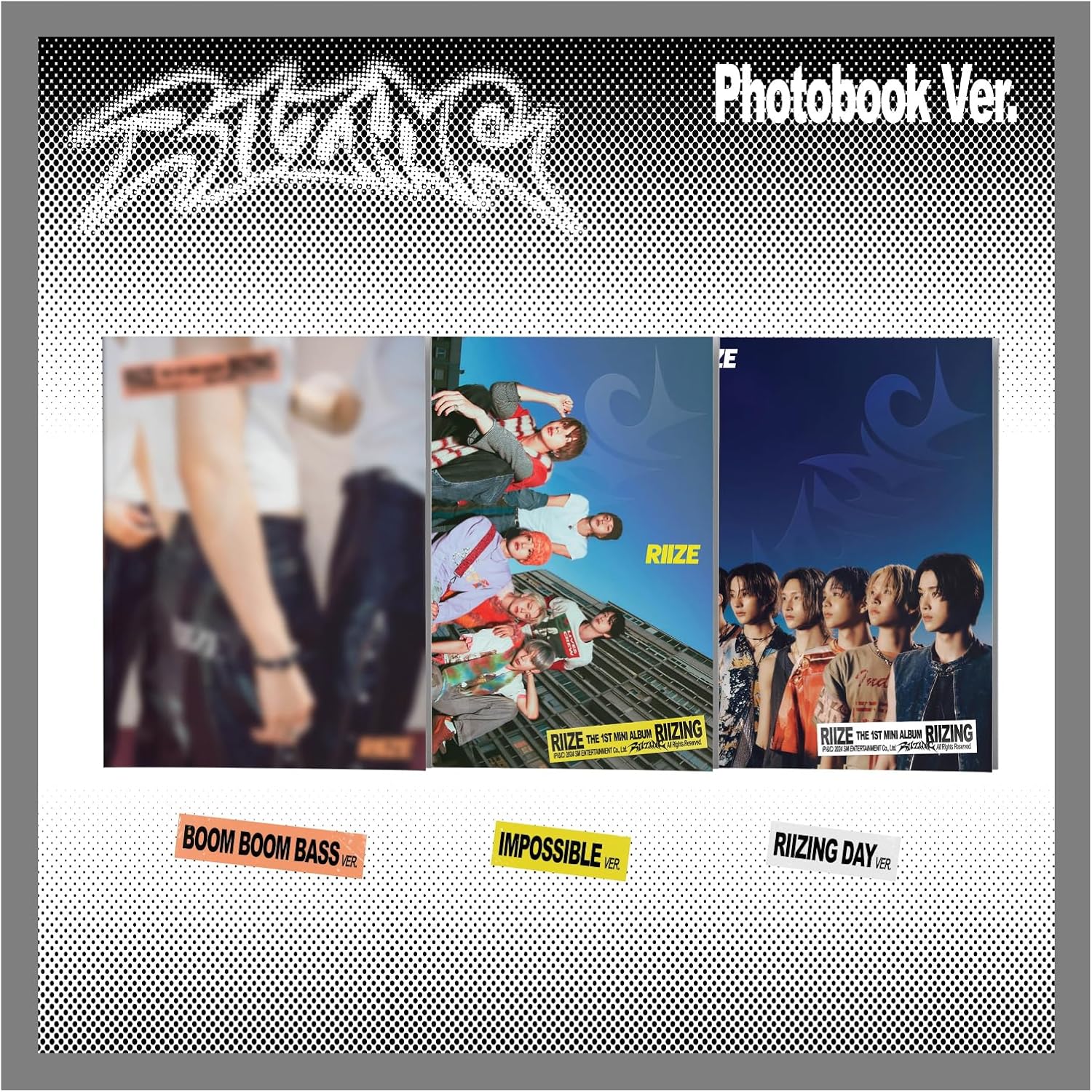 Amazon.co.jp: RIIZE RIIZING 1st Mini Album 6 Version SET BOOM BOOM BASS ...