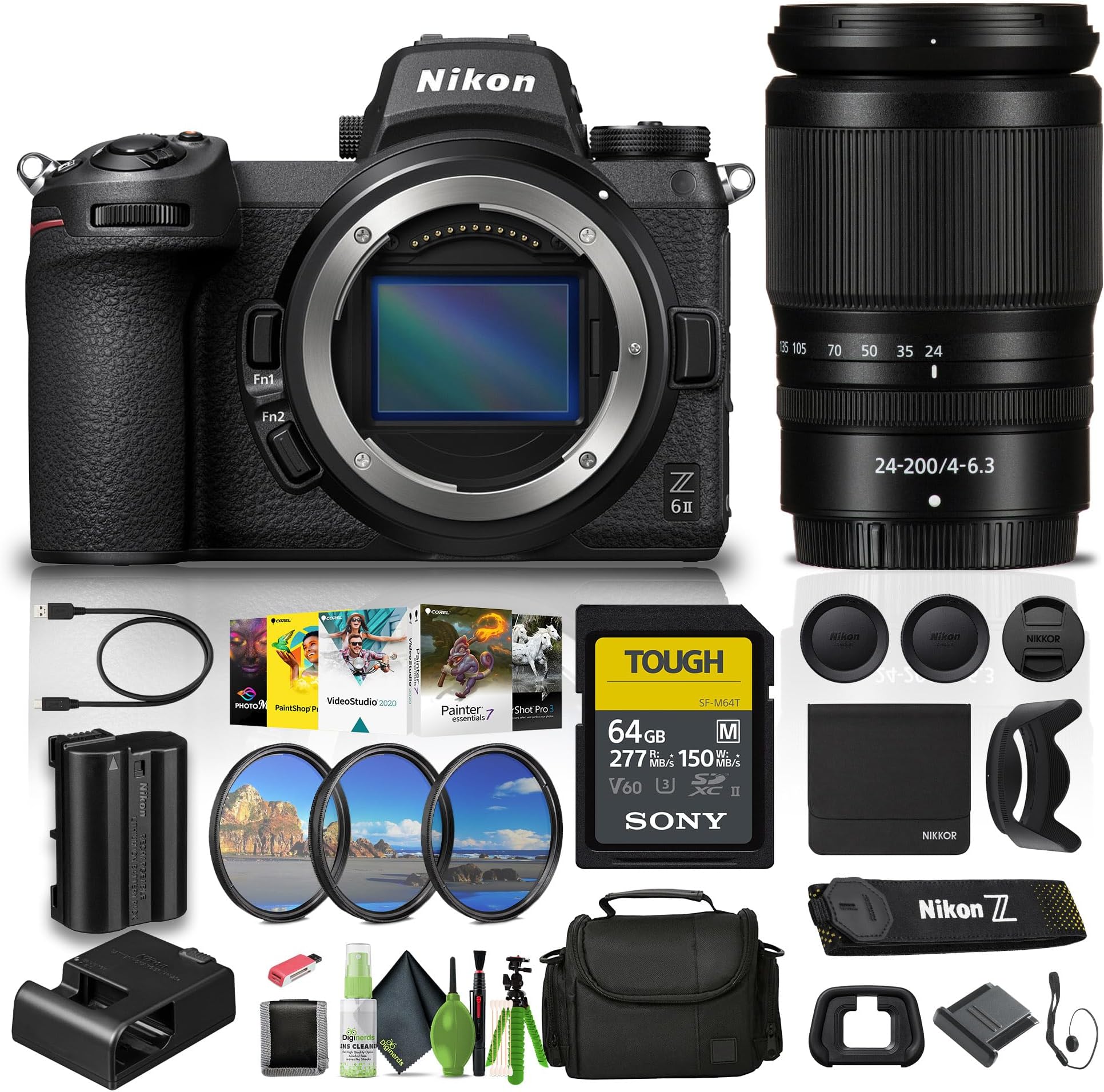 Amazon.com : Nikon - Z 6 II 24.5 MP 4k Video Mirrorless Hybrid Camera ...
