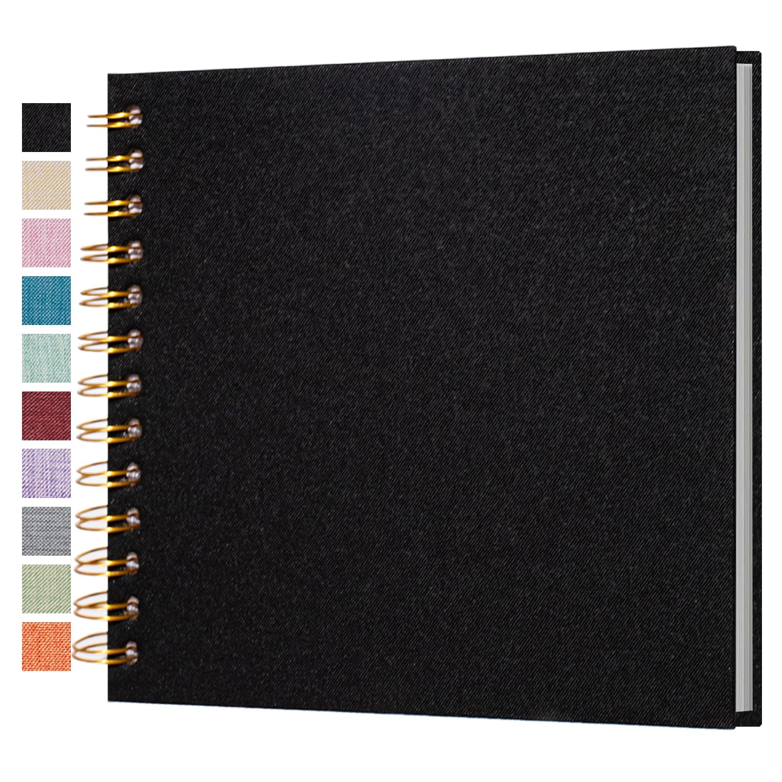 Amazon.com: Cherrich Small Scrapbook 7x7 Inch, Linen Photo Album Mini ...