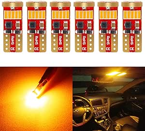 Amazon.com: PHINLION 194 Amber Yellow LED Bulbs Super Bright Miniature ...