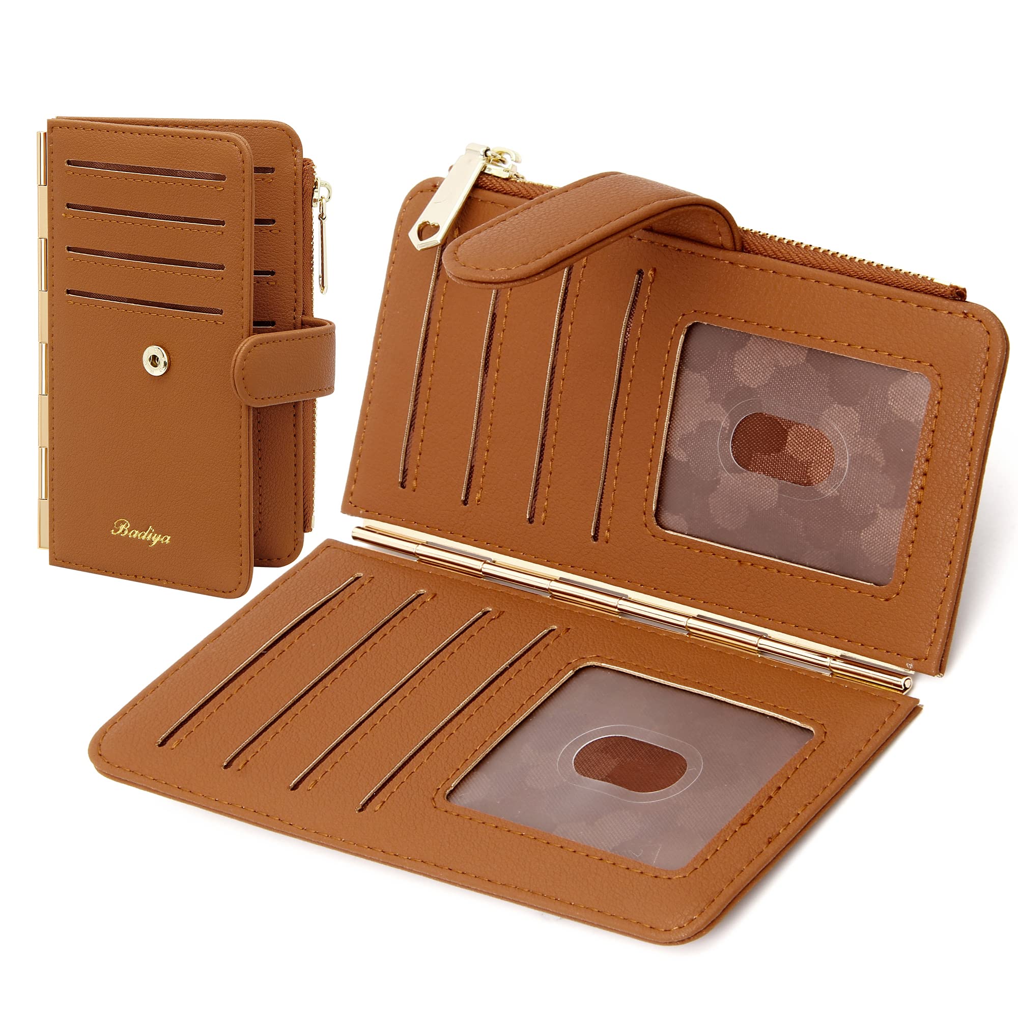 Badiya Credit Card Holder for Women RFID Blocking Slim Wallet Bifold ...