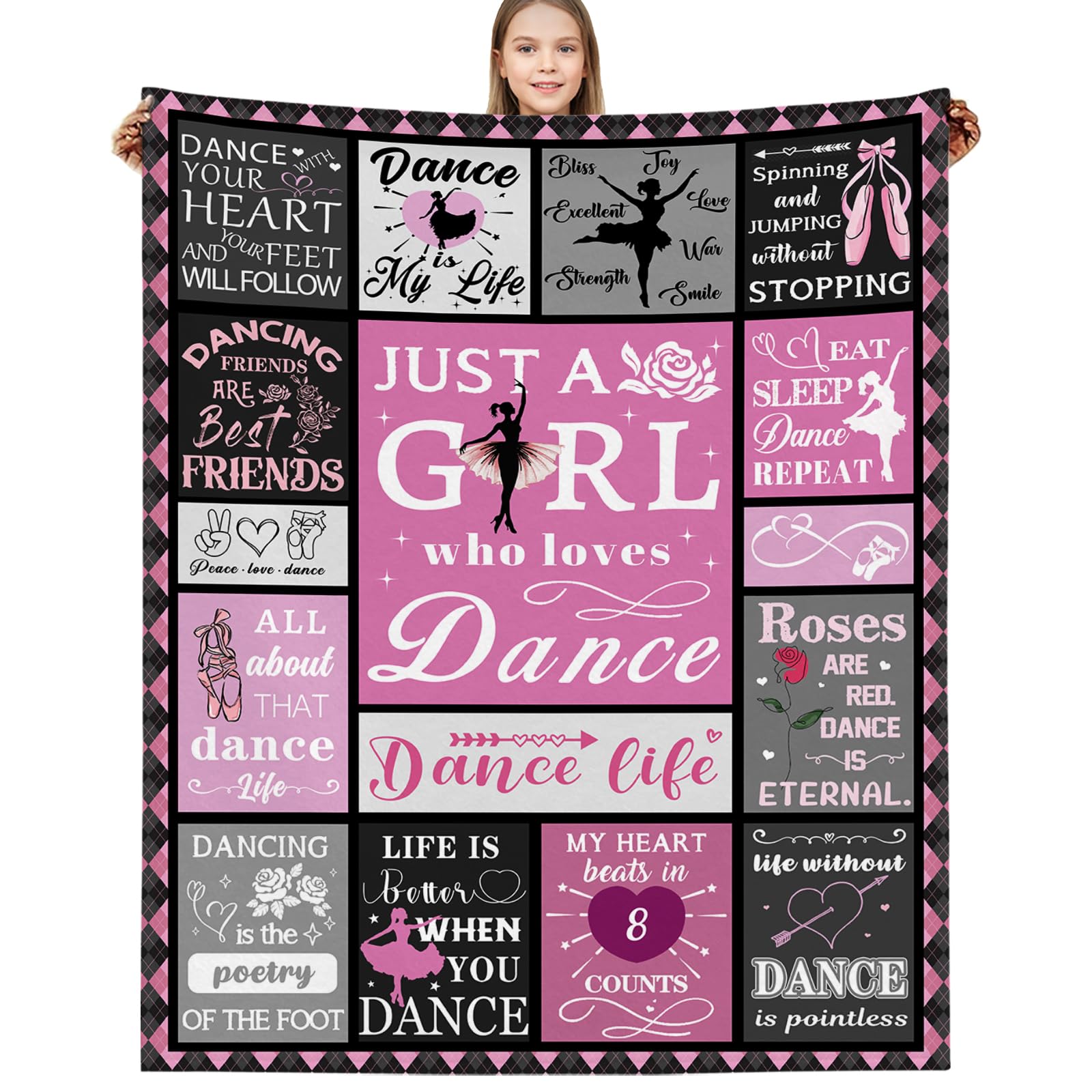 Dance Gifts for Girls, Dance Recital Gifts 50x60 Inch Dance Blanket ...