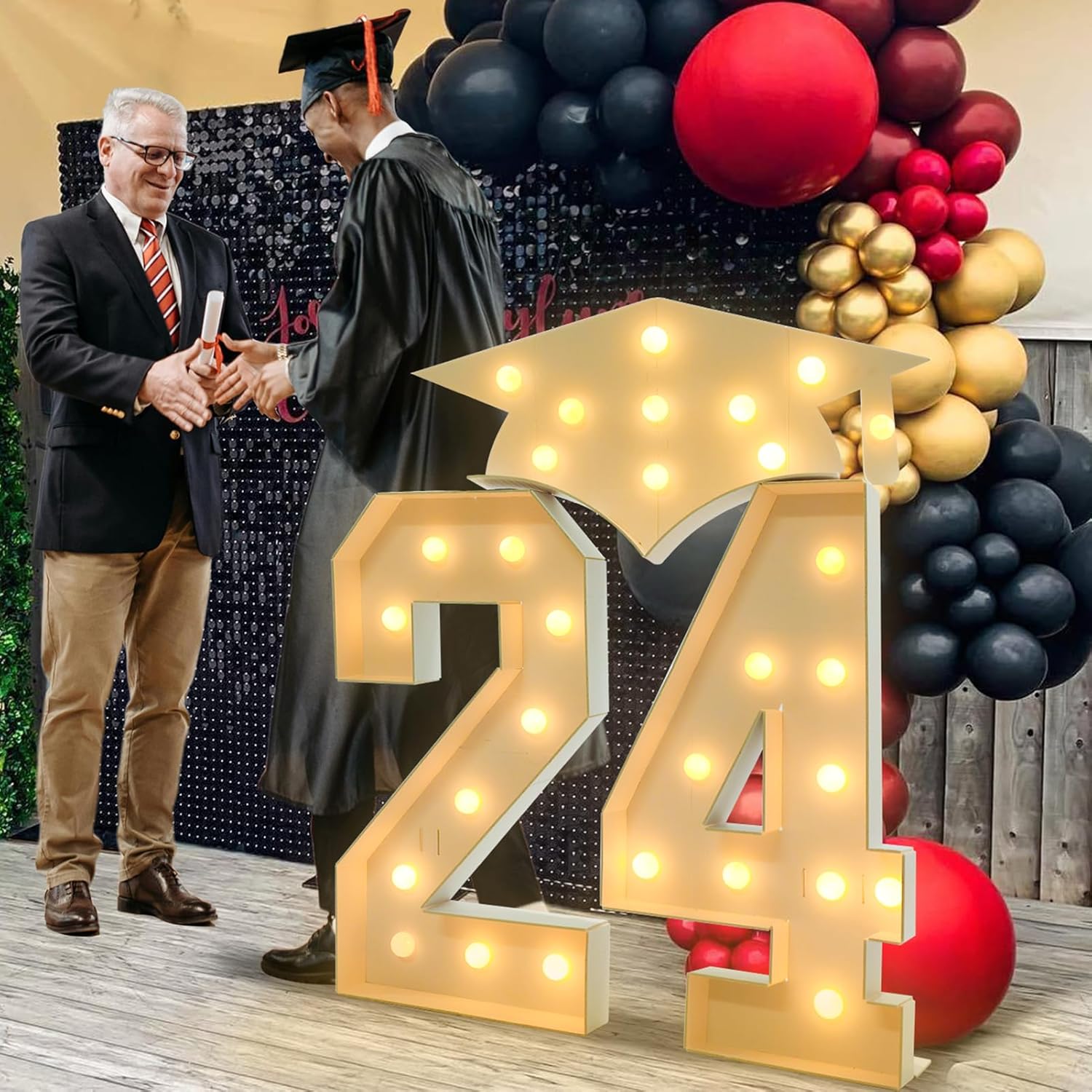 Amazon.com: Graduation Decorations 2024 Party Numbers: 4.5FT Graduation ...