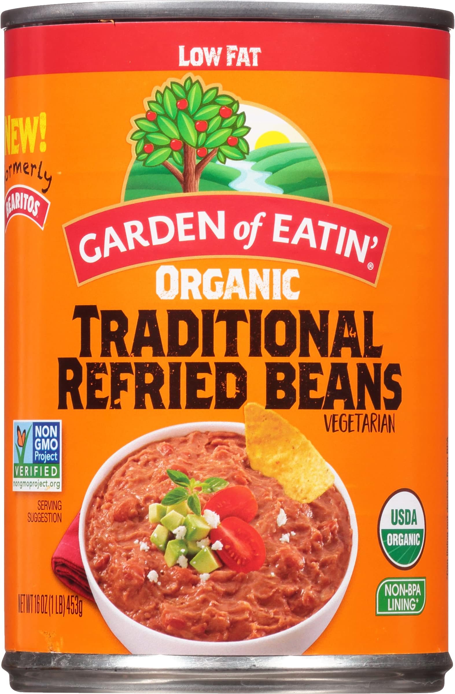 Amazon.com: Garden of Eatin' Organic Low Fat Traditional Refried Beans ...