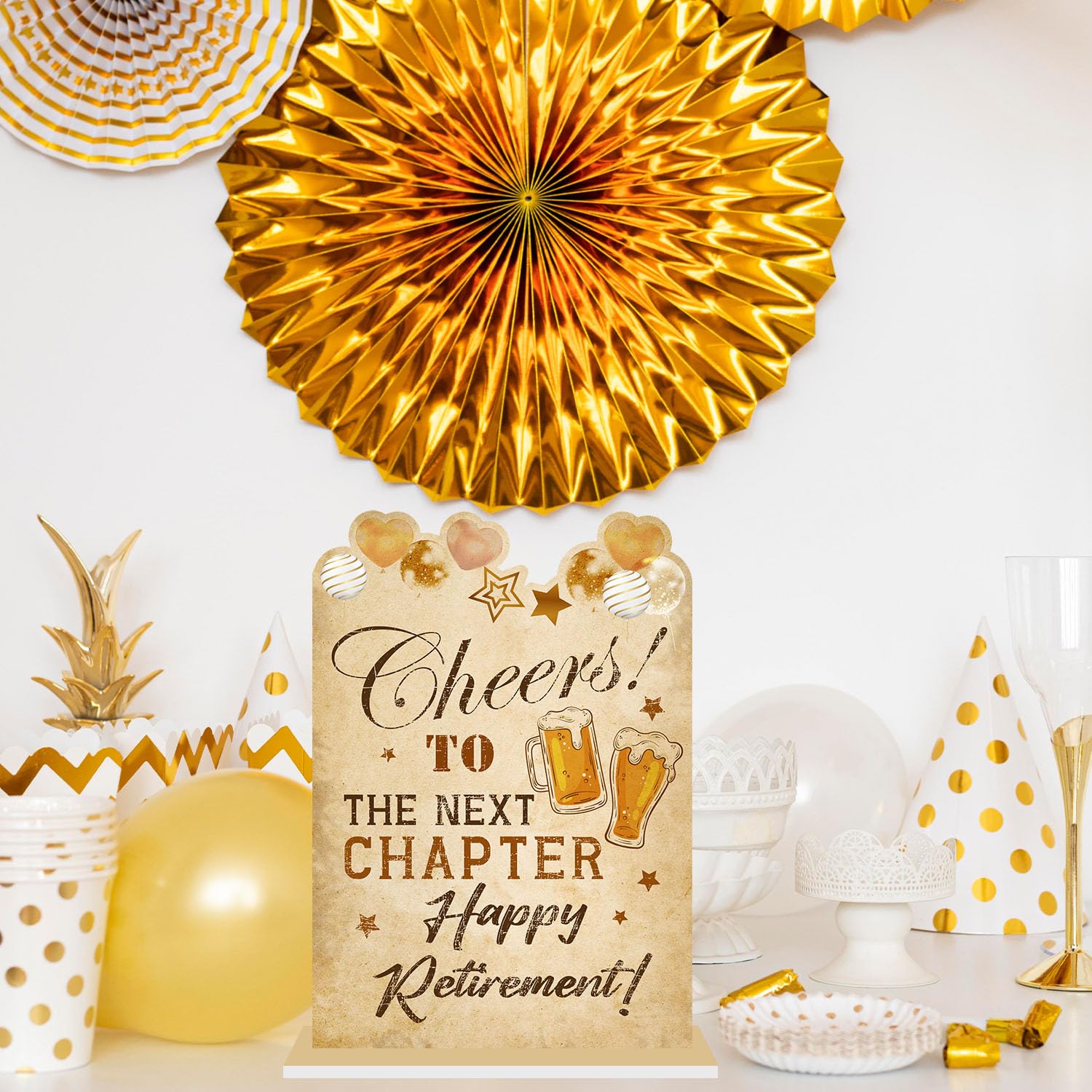 Snapklik.com : Rustic Retirement Party Decor - Vintage Wooden Double ...