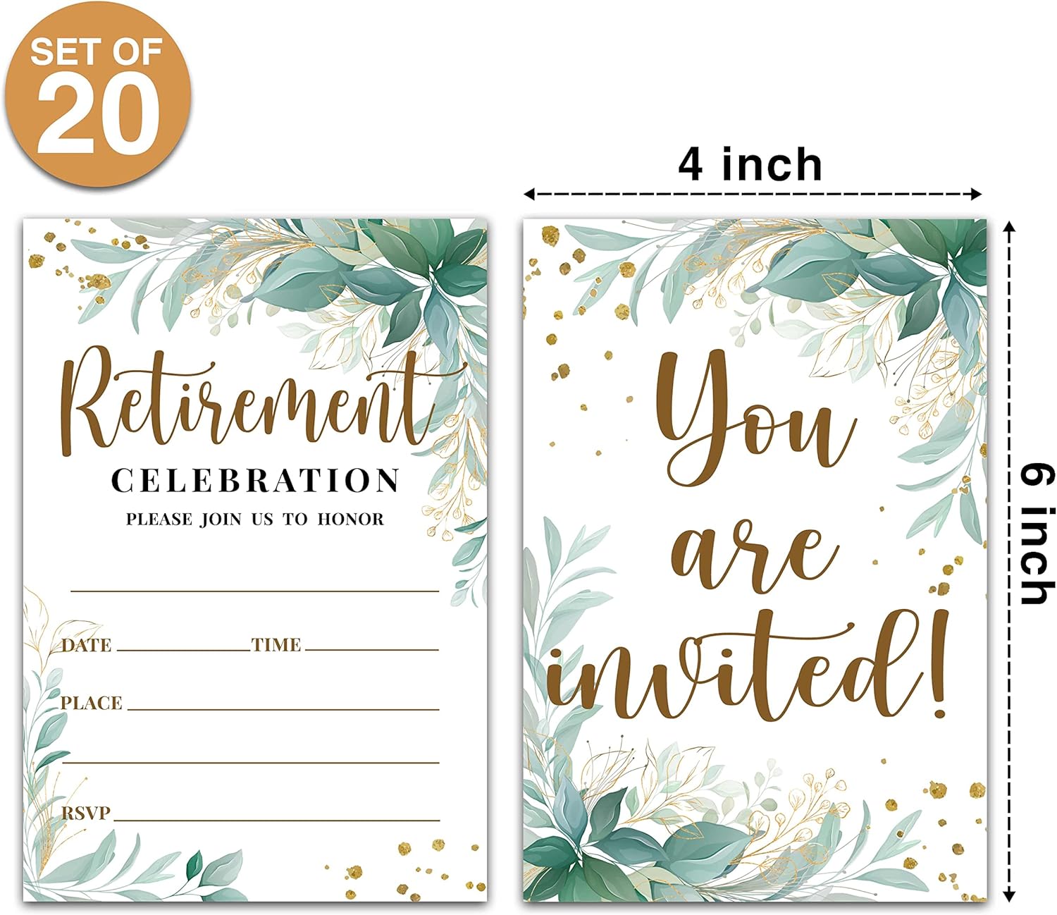 Disfuco Invitaciones de fiesta de jubilación tarjetas de invitación de ...