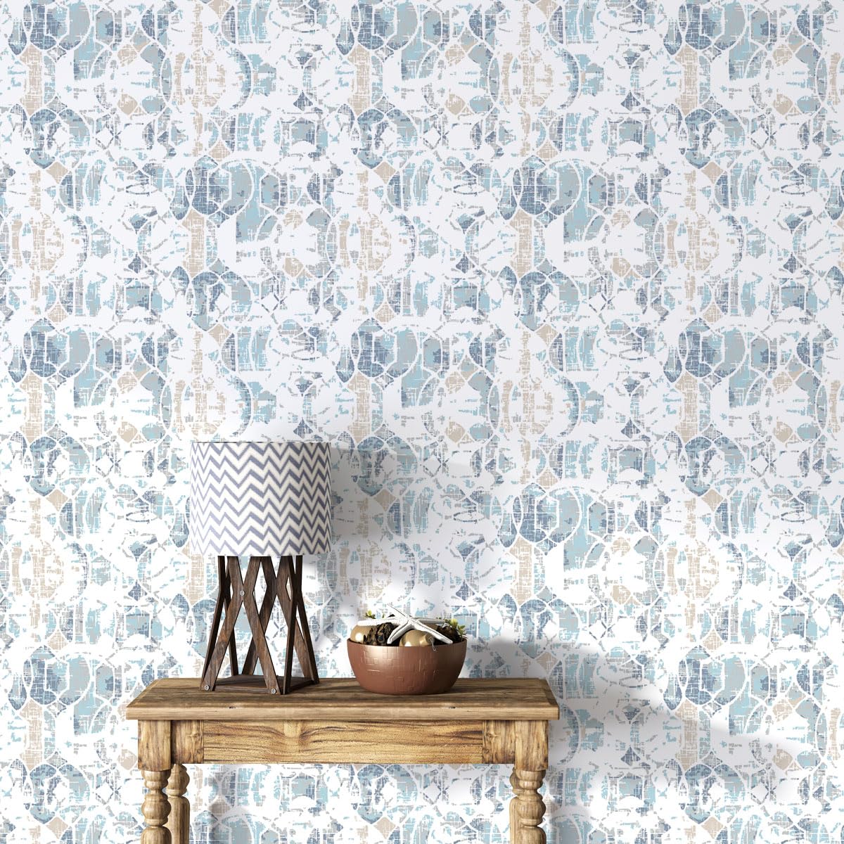 DWELLSINDIA Self |Geometry Texture Repeat| Adhesive Wallpaper Peel ...