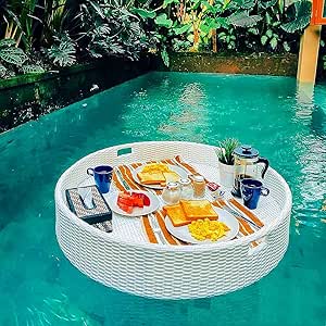 Amazon.com: Floating Tray Table Swimming Pool Float for Pool Serving ...