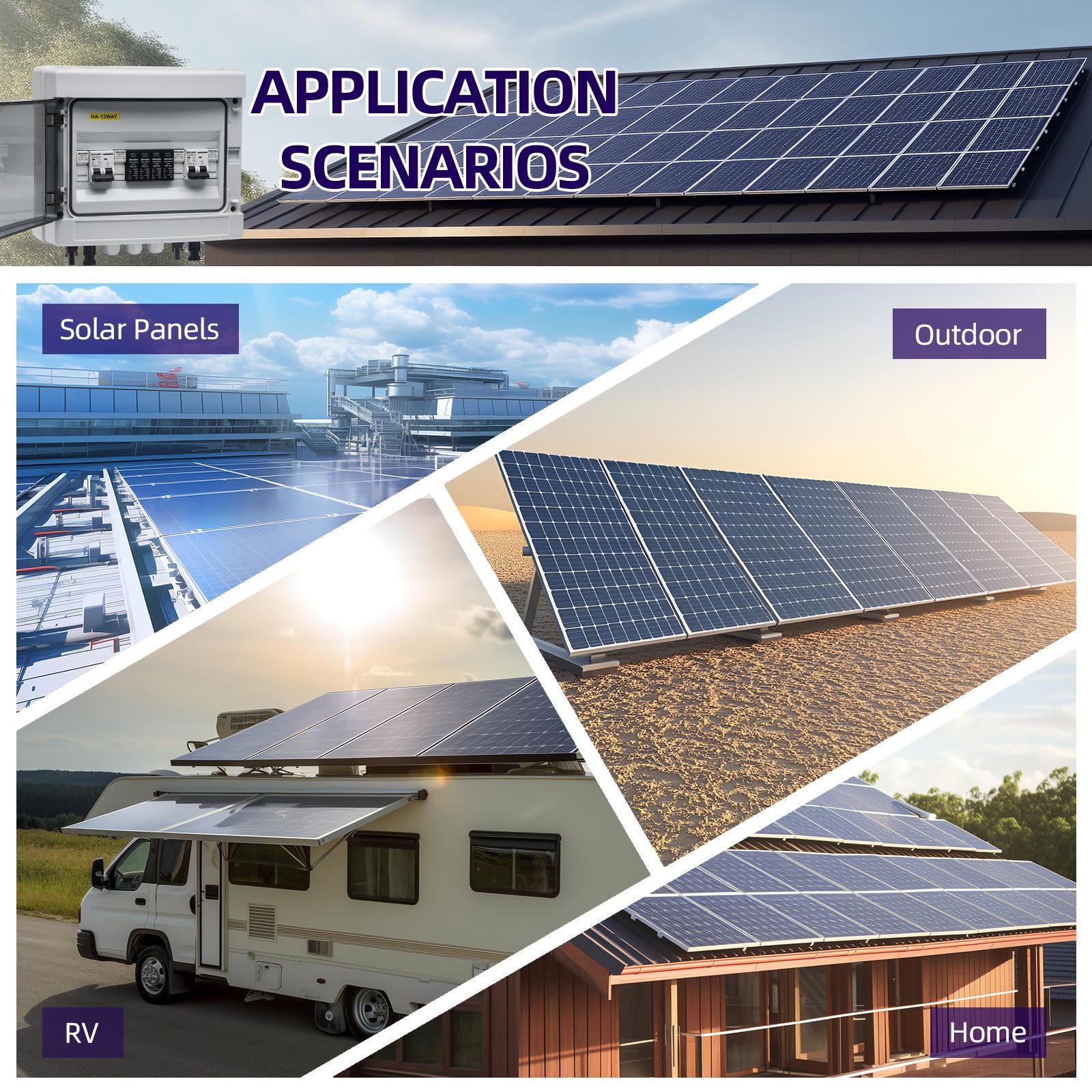 Snapklik.com : KERWINN Solar Panel Disconnect Switch,40A 1000V RV ...