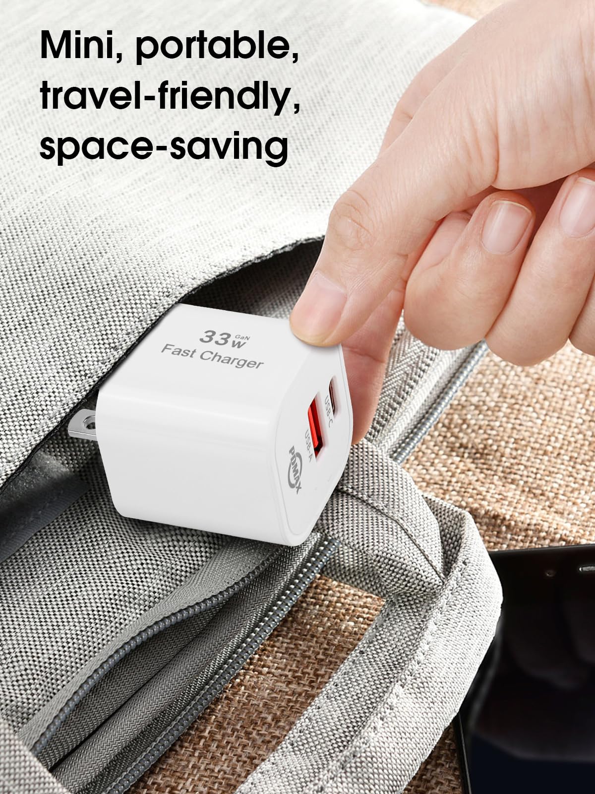 Snapklik.com : PDMAX 30W USB-C Wall Charger - Fast Charging Block, Dual ...