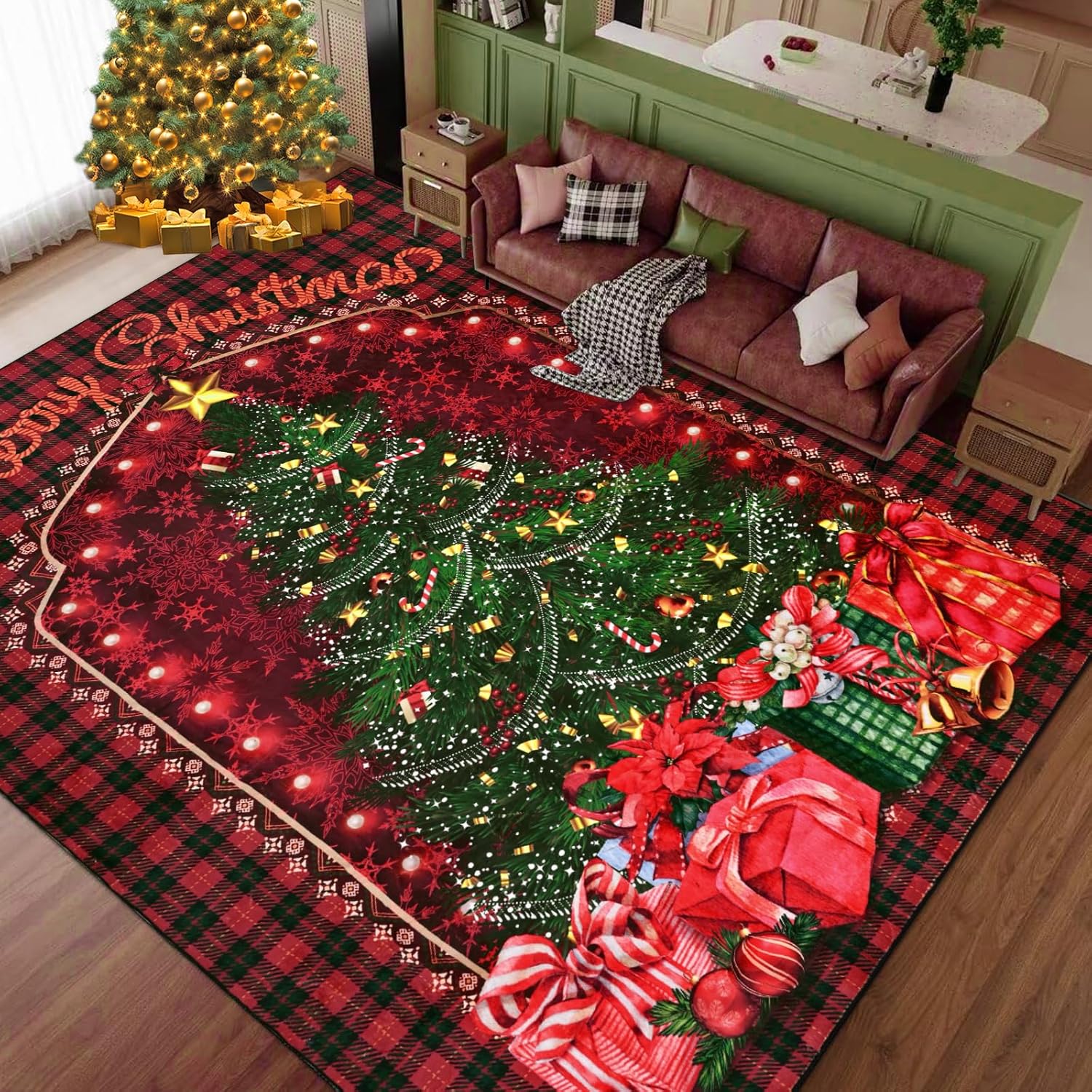 Amazon.com: FRAMICS Christmas 8 × 10 Area Rugs for Living Room Bedroom ...