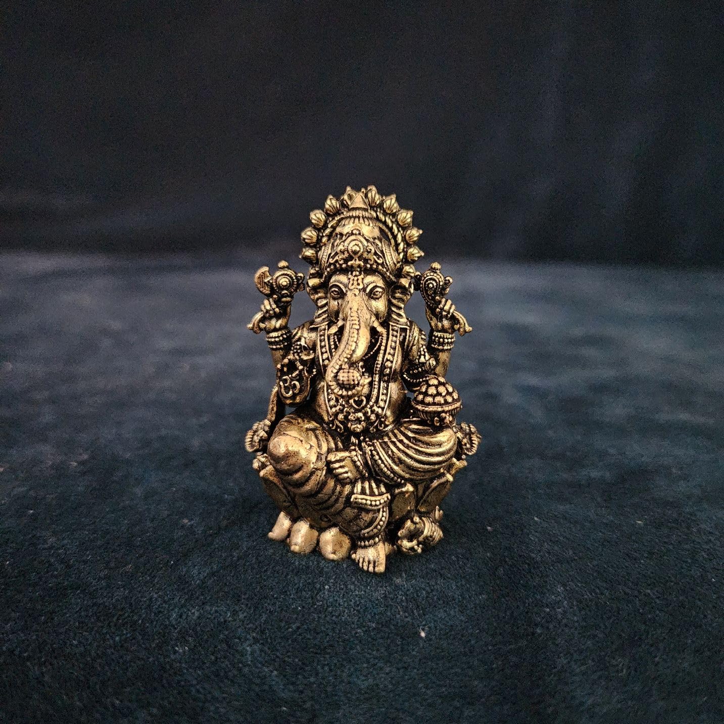 Buy SPRITUAL Arts Brass Light Weight Small Ganesha Idol, 2.6 inch ...