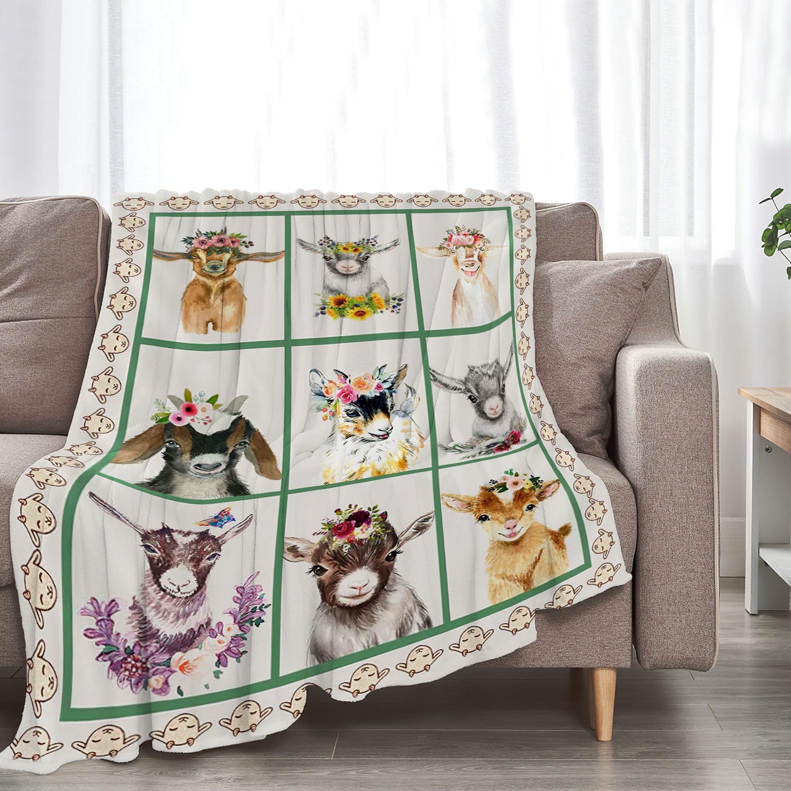 Amazon.com: NTMANON Goat Blanket,Goat Gifts for Goat Lovers,Just A Girl ...