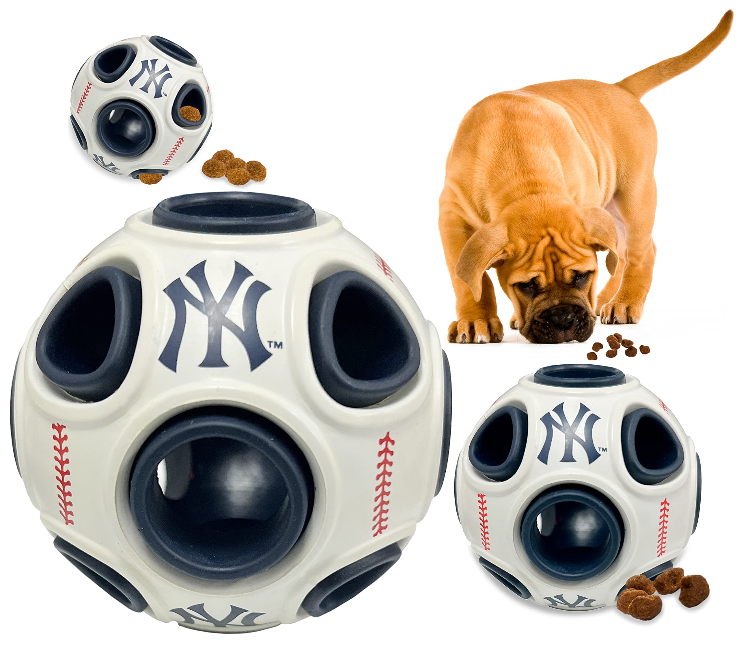 Amazon.com : Pets First MLB New York Yankees Baseball Treat Dispensing ...
