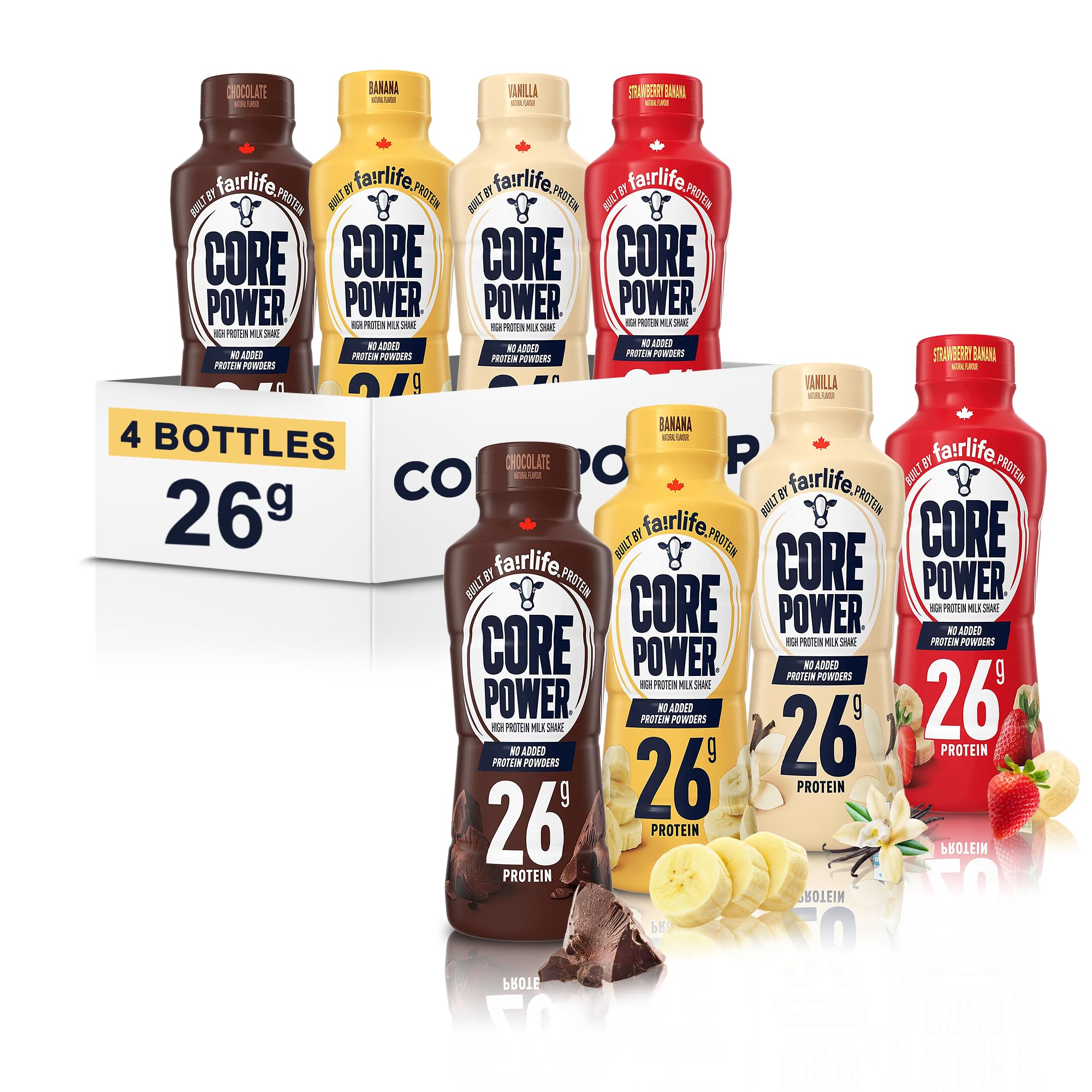 Amazon.com: Core Power Protein Shake 26g Variety Pack - No Added ...