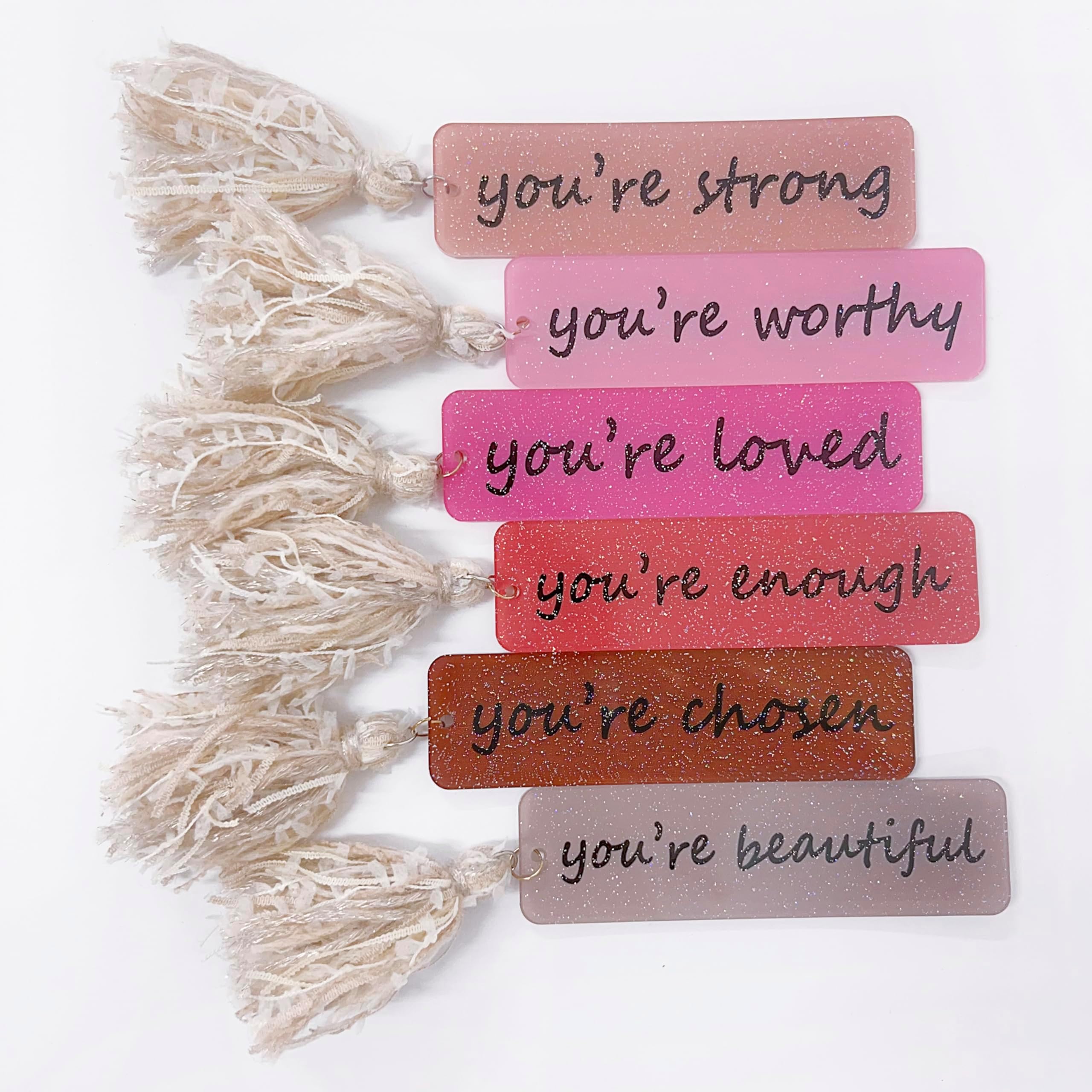 Amazon.com: 6pcs Inspirational Motivational Bookmarks with Tassels ...