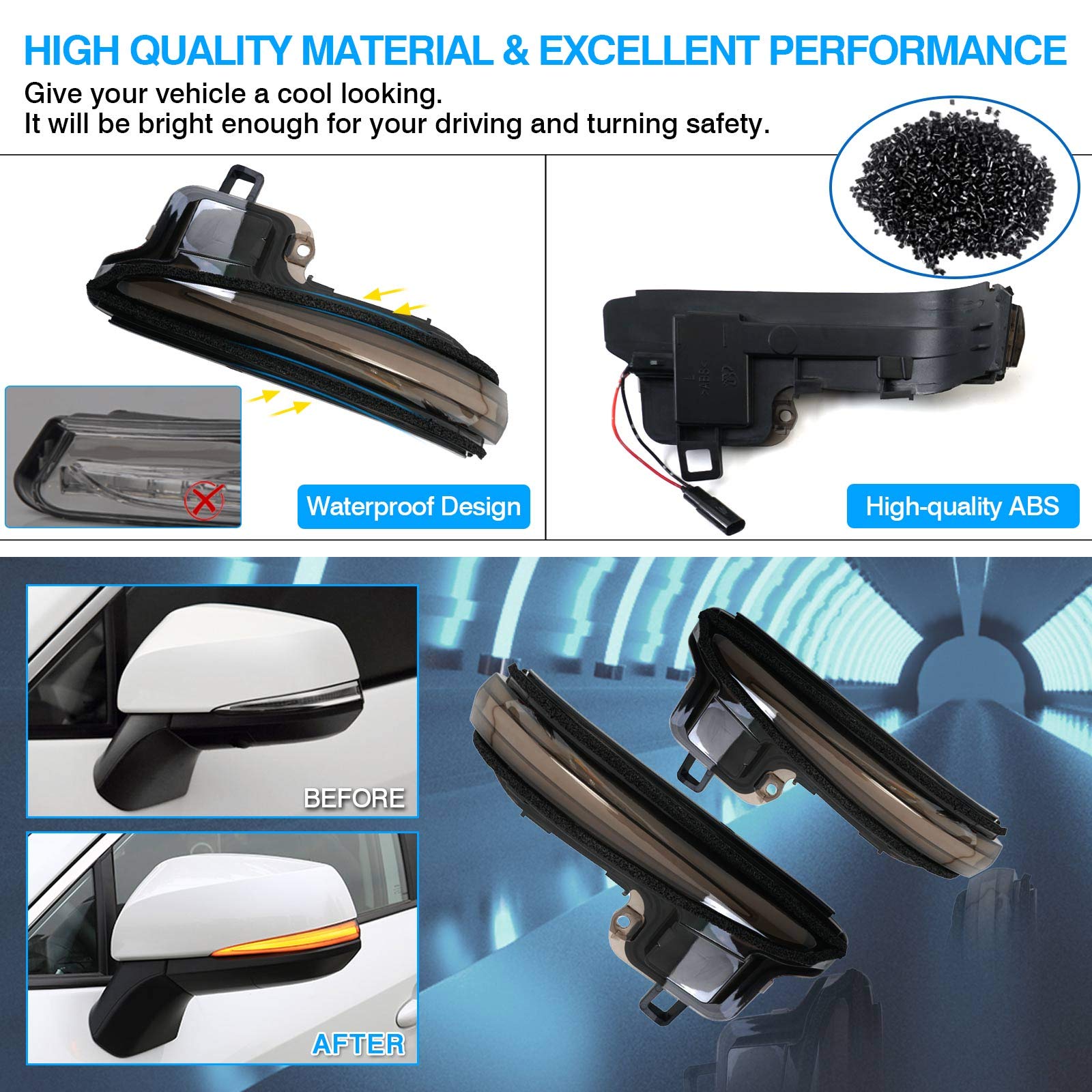 Snapklik.com : Car Led Side Mirrors For Toyota RAV4 2019-2025/2016-2024 ...