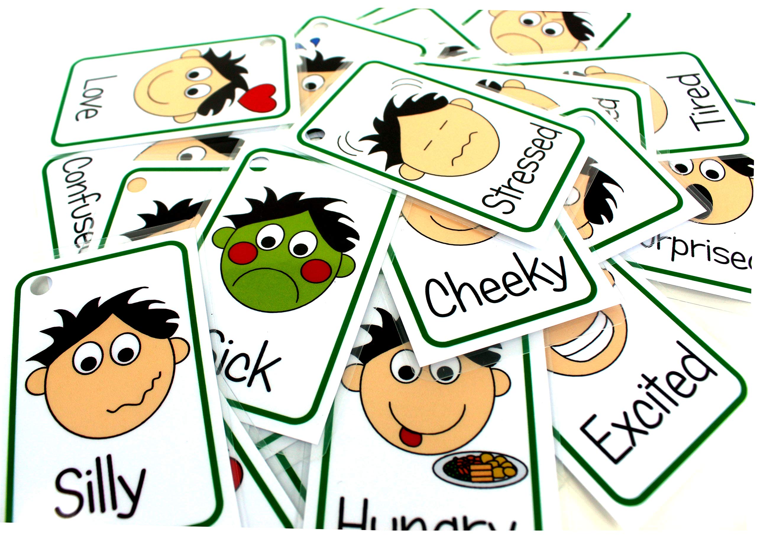 kids2learn Boys Feelings card and Emotions 24 x Flash Cards for Autism ...