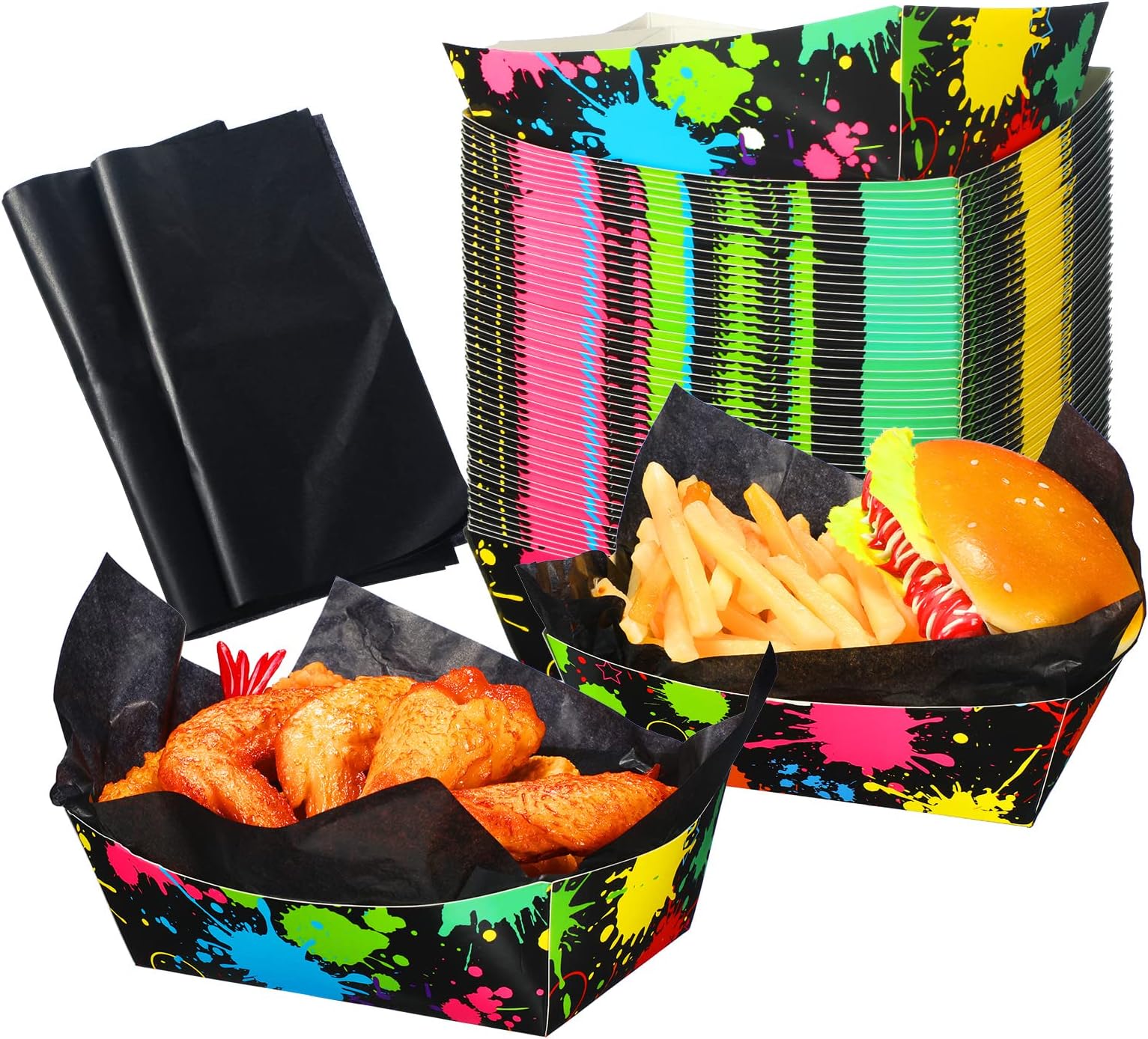 Amazon.com: ACIYHN 40Pcs Neon Party Decorations Neon Theme Tableware ...