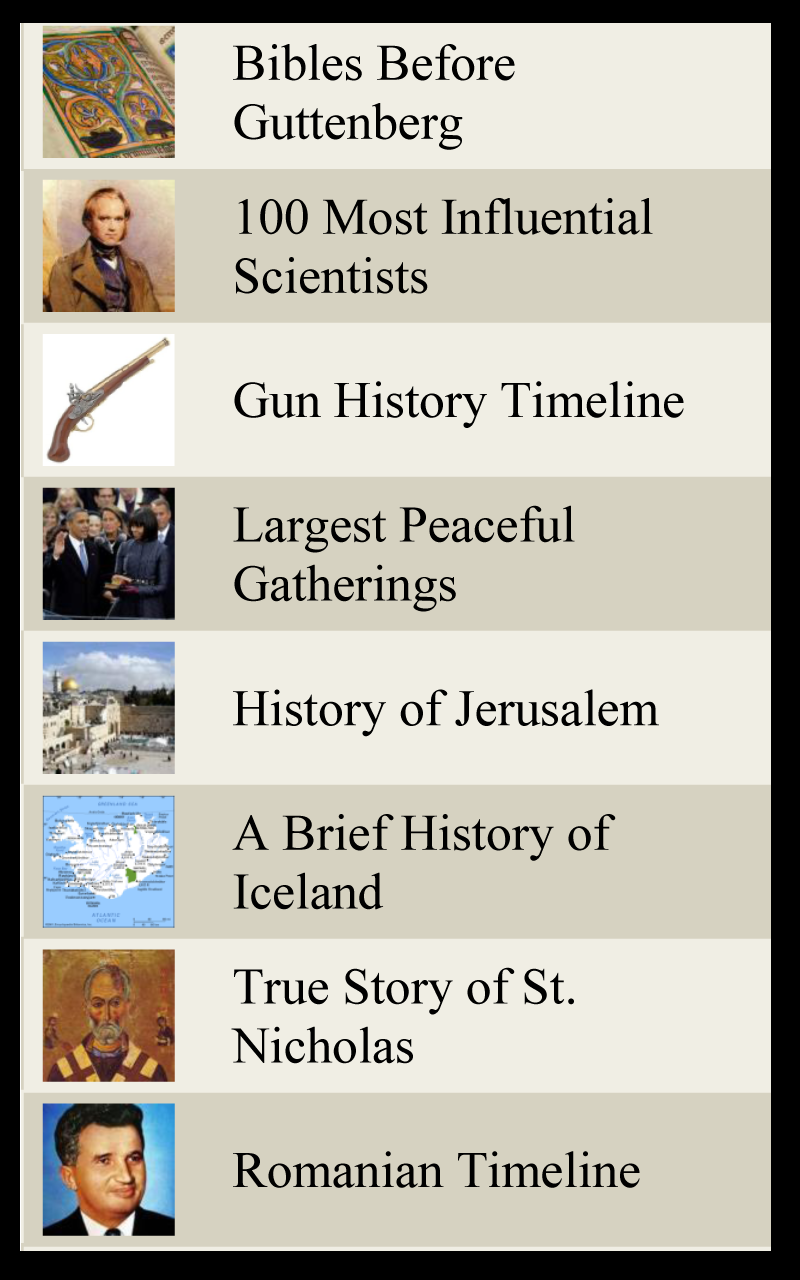 World History Lists - App on the Amazon Appstore