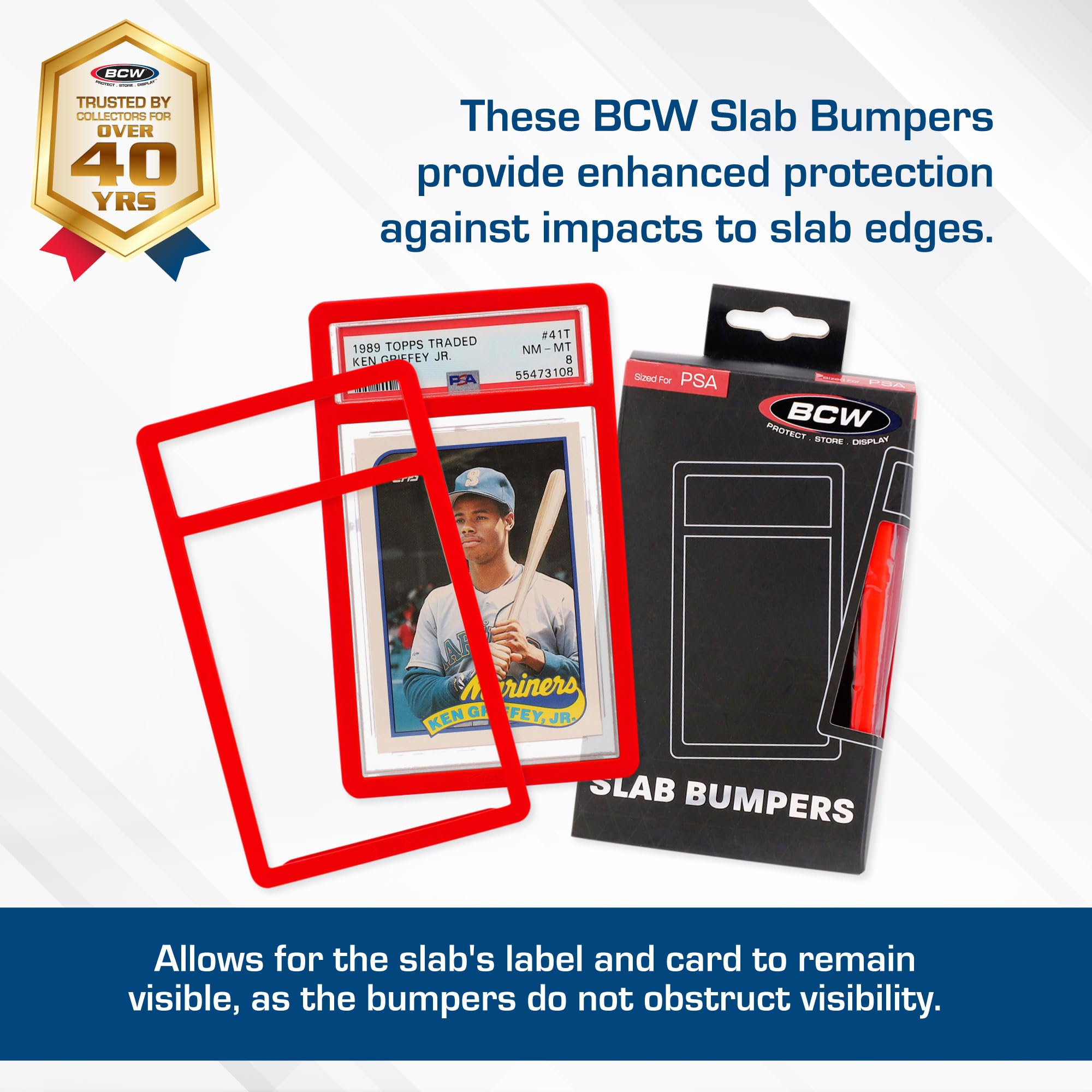 Snapklik.com : Graded Card Slab Bumpers - Red TPE Edge Protectors For ...