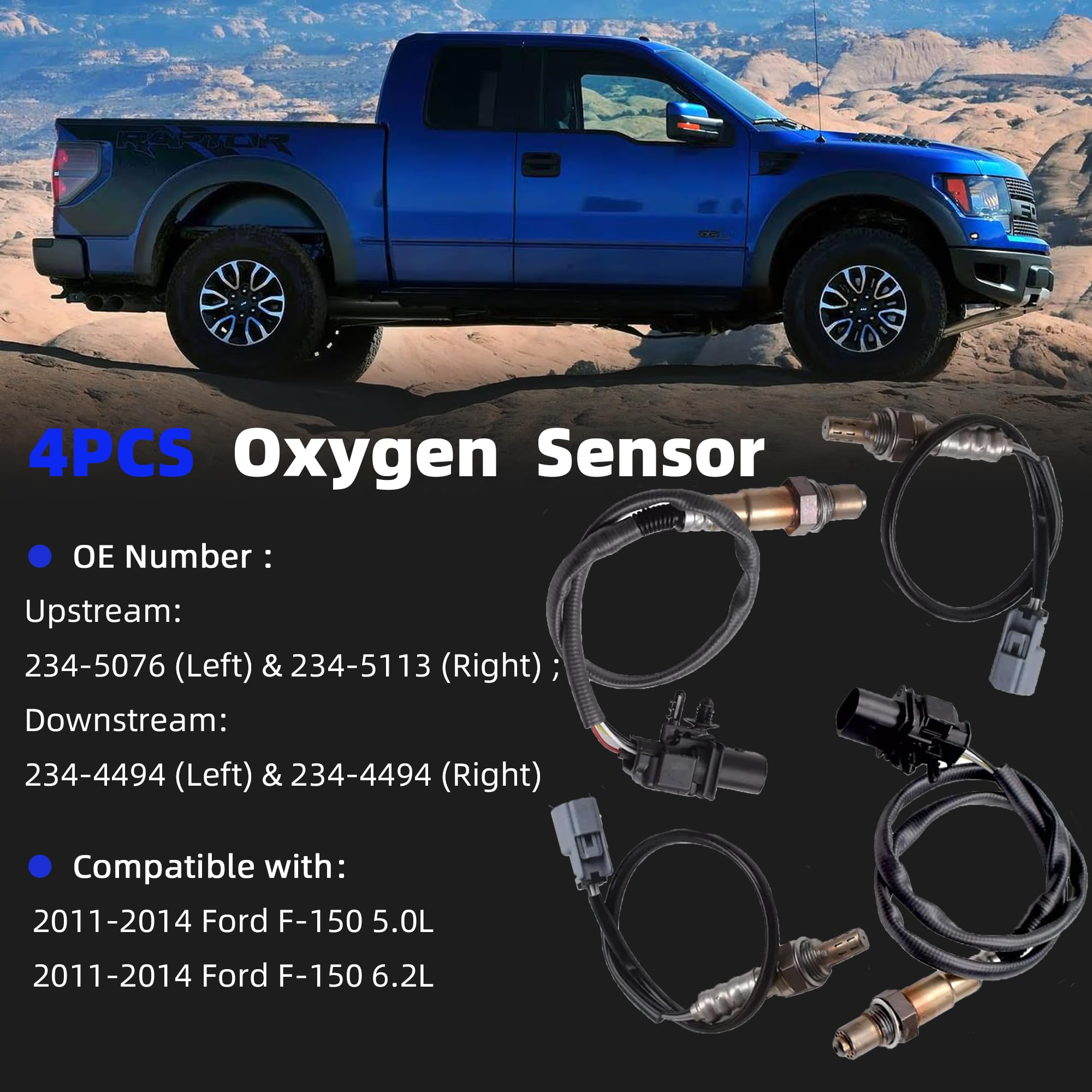 Downstream O2 Sensor Sangyue 4x Oxygen O2 Sensor 1 & 2 For 2011 2012 ...