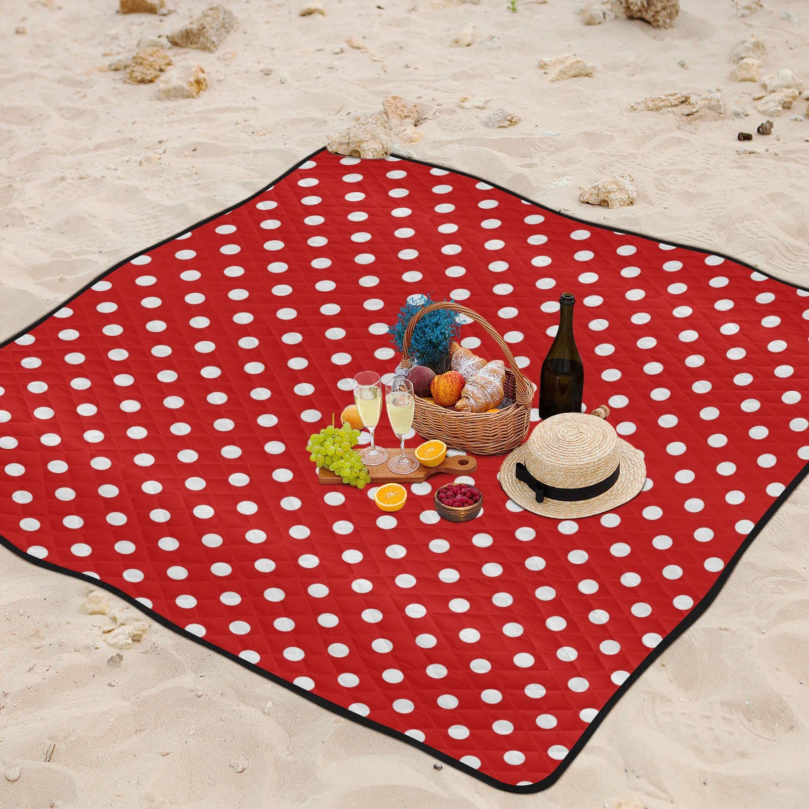 Rote Und Weiße Picknickdecke Textur