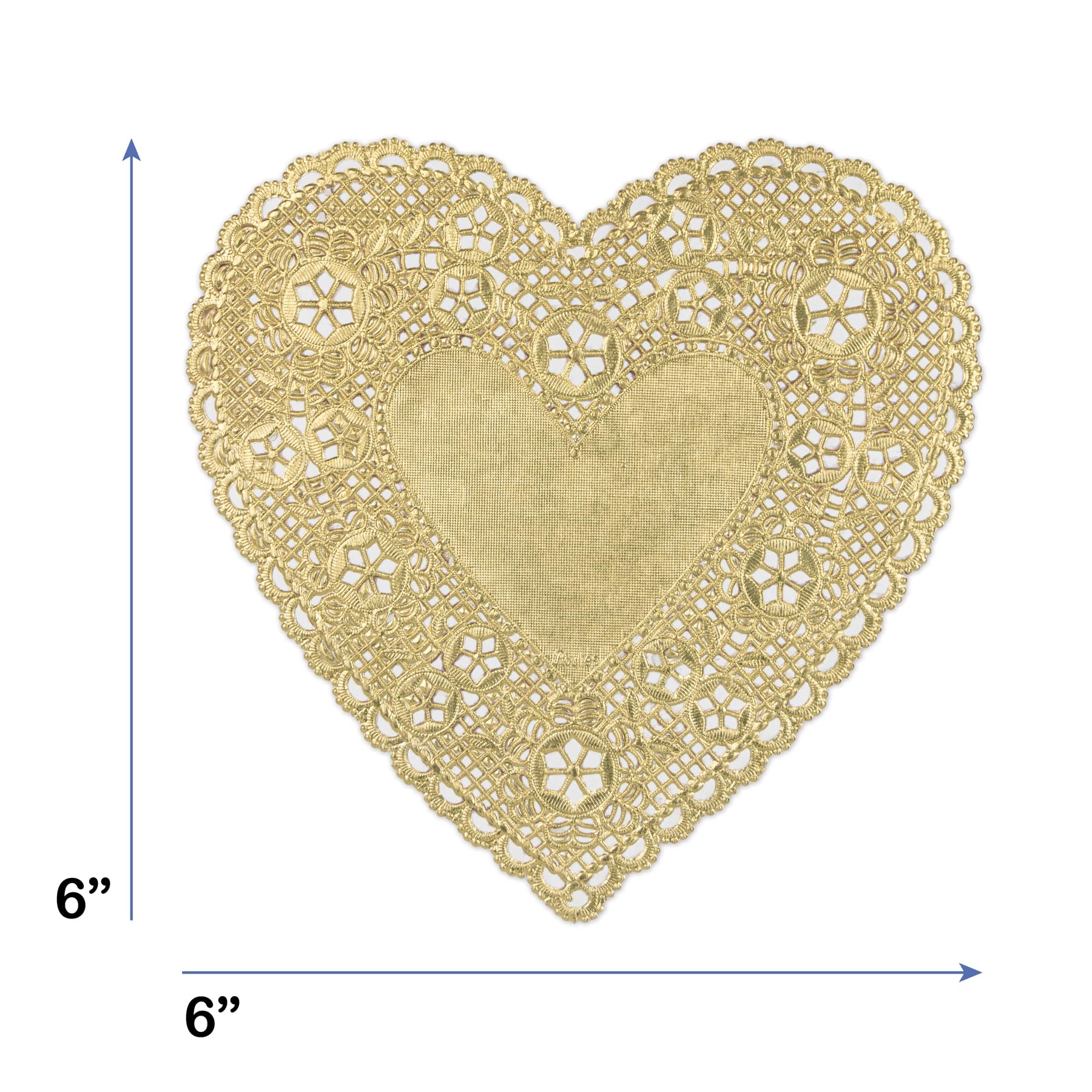 Snapklik.com : Royal Lace Metallic Gold Heart-Shaped Paper Doilies - 6 ...