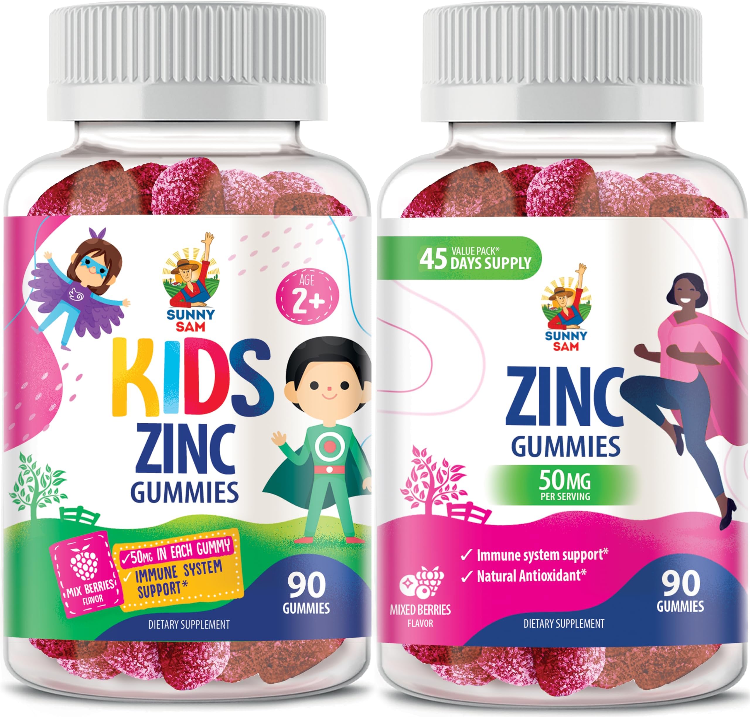 Amazon.com: Zinc Gummies for Adults & Zinc Gummies for Kids. Zinc ...