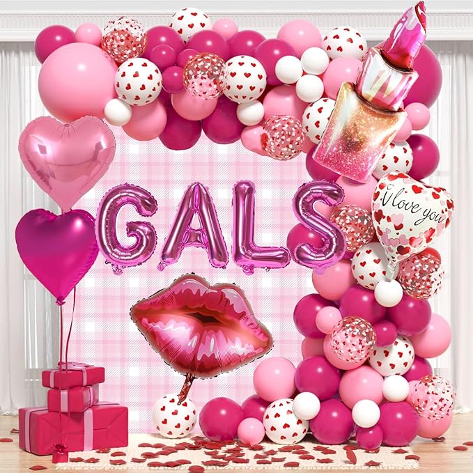 Amazon.com: Galentines Day Balloon Arch Garland Kit, Galentines Day ...