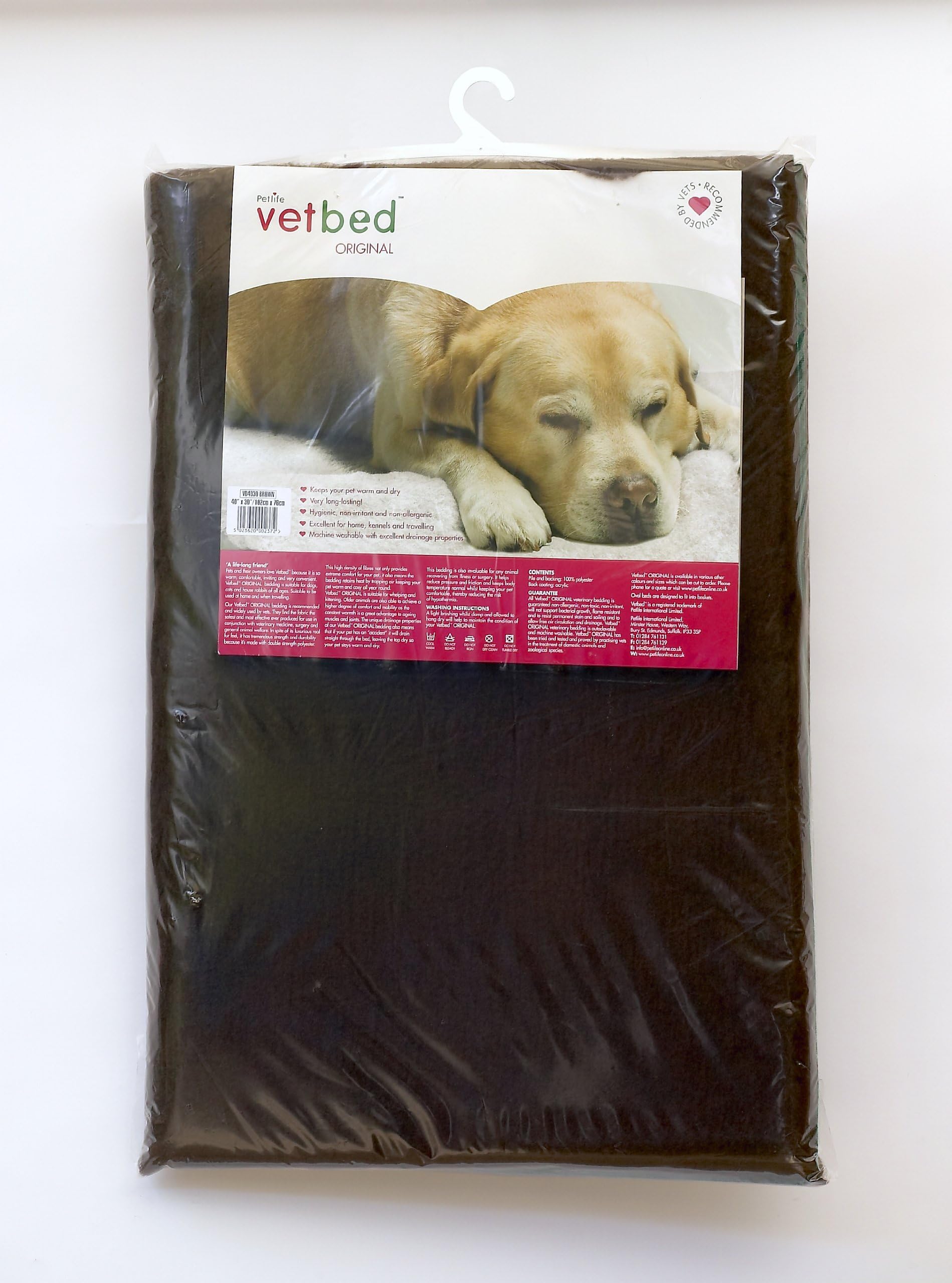 Petlife Vetbed Original for Dog/ Cat, 28 x 24-inch, Brown : Amazon.co ...