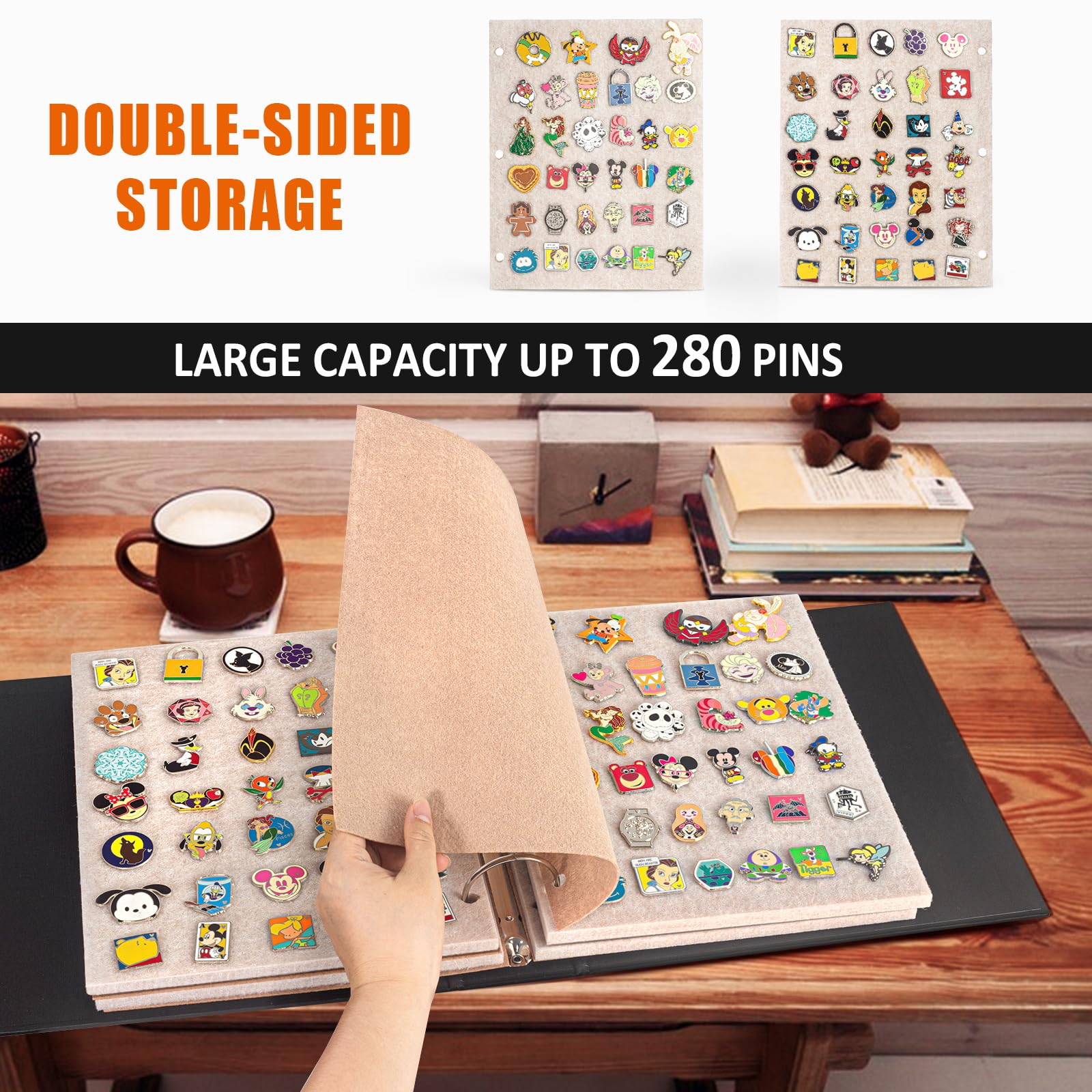 Snapklik.com : Enamel Pin Display Binder, Pin Display Boards, Display ...