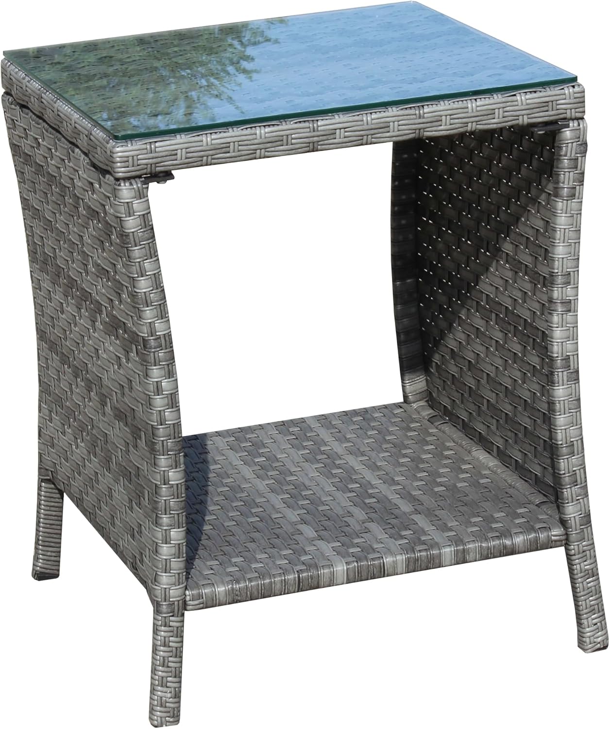Amazon.com: Patio Small Rattan Wicker Outdoor Side Tables for Patio ...